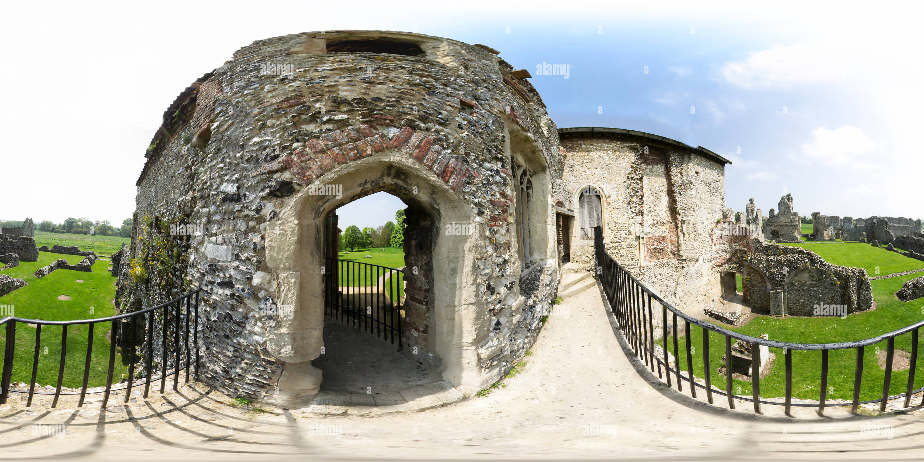 360° View Of Castle Acre Priory 1090 Balcony View Alamy