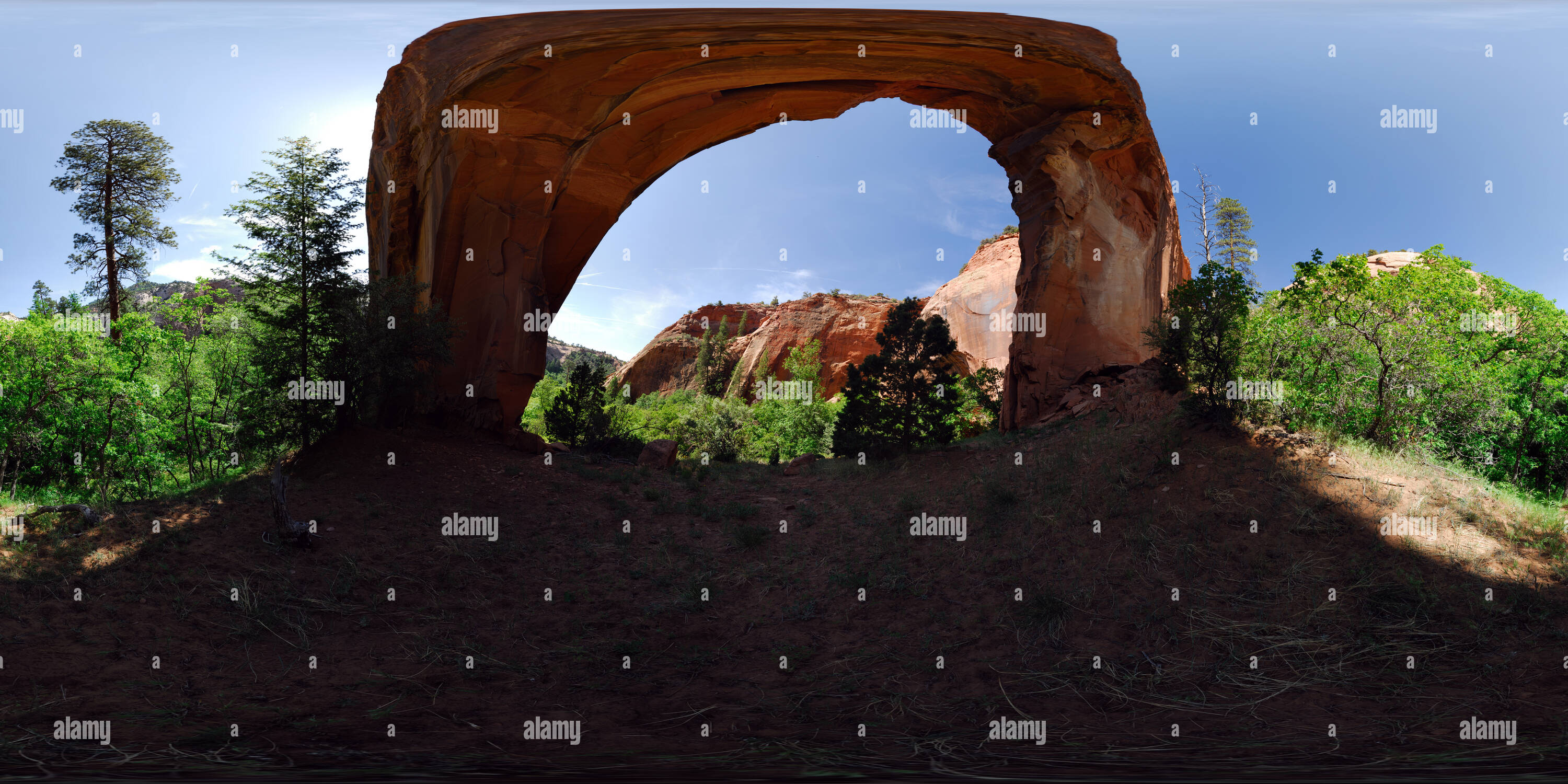 360° view of Bayles Arch (base), San Juan County, Utah, USA - Alamy