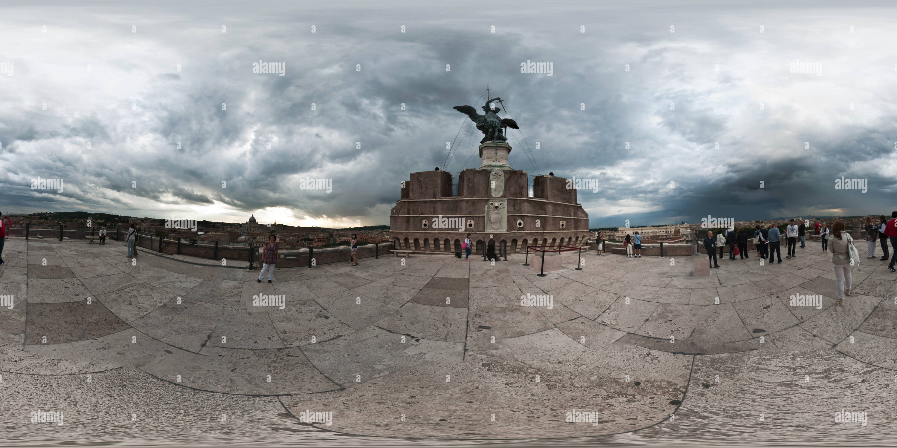 360° view of Roma - Castel Sant'Angelo - Alamy