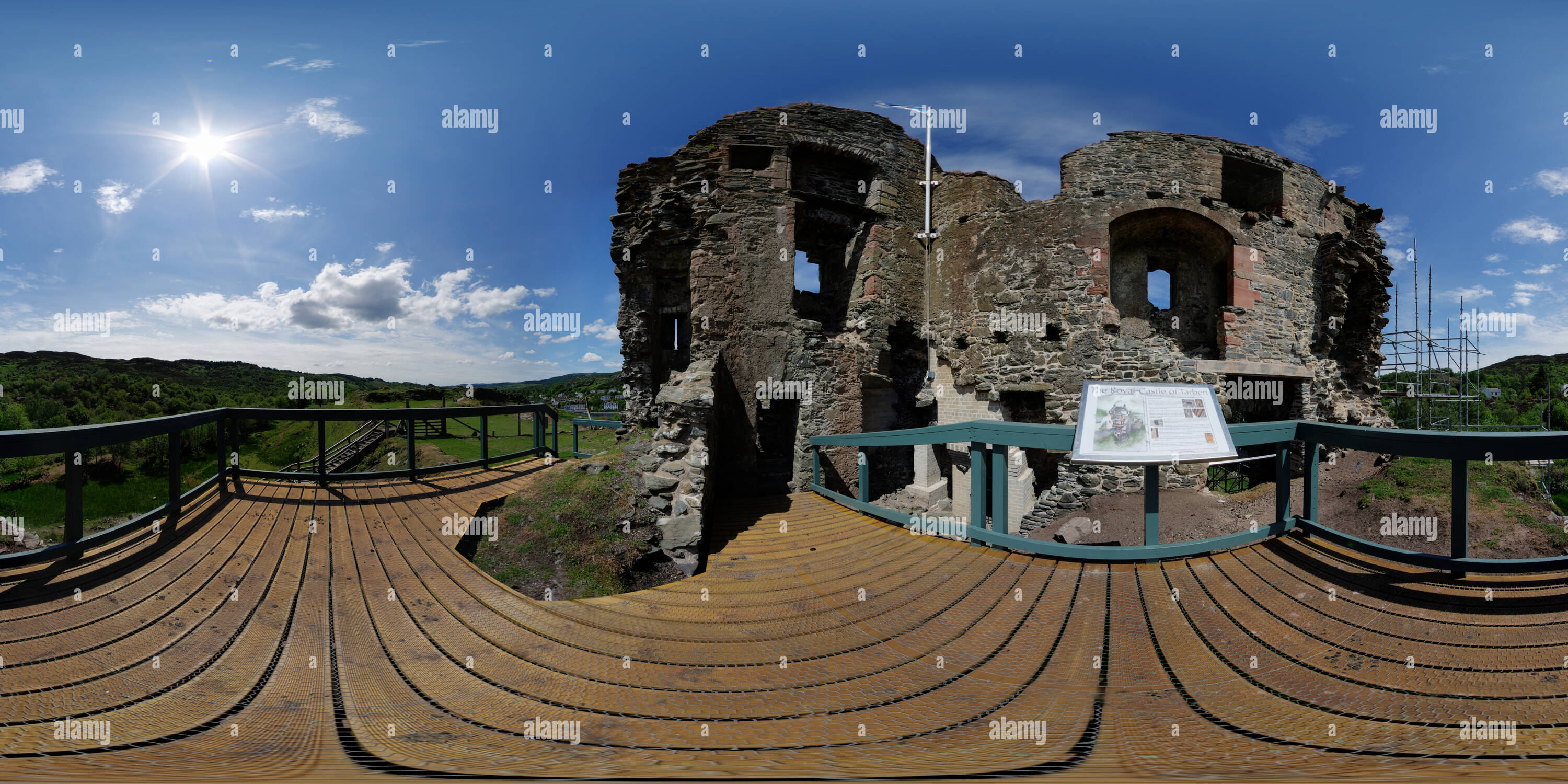 360° view of Tarbert Castle , Loch Fyne , Scotland - Alamy