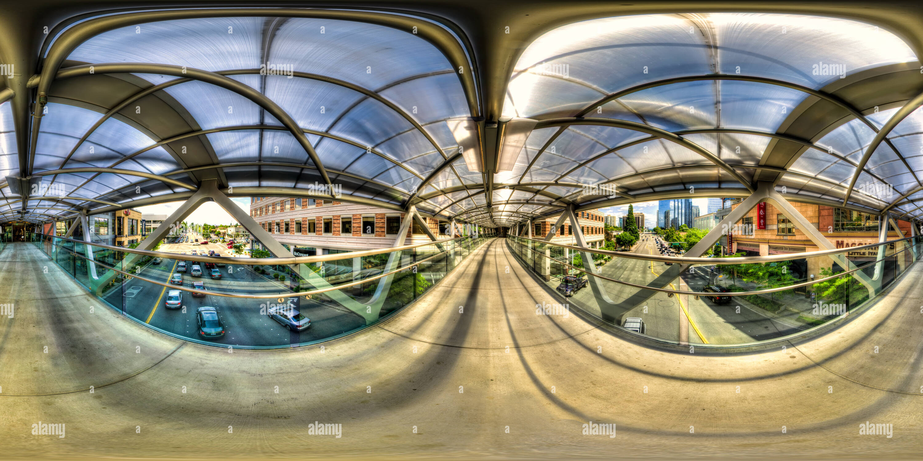 360° view of Lincoln Square, North Skybridge, Bellevue, WA - Alamy
