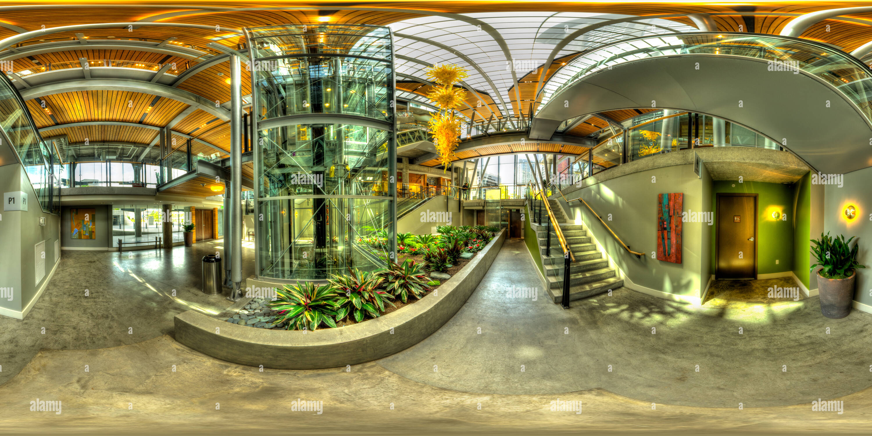 360° view of Elements Too, Retail Center Atrium from Below, Bellevue ...