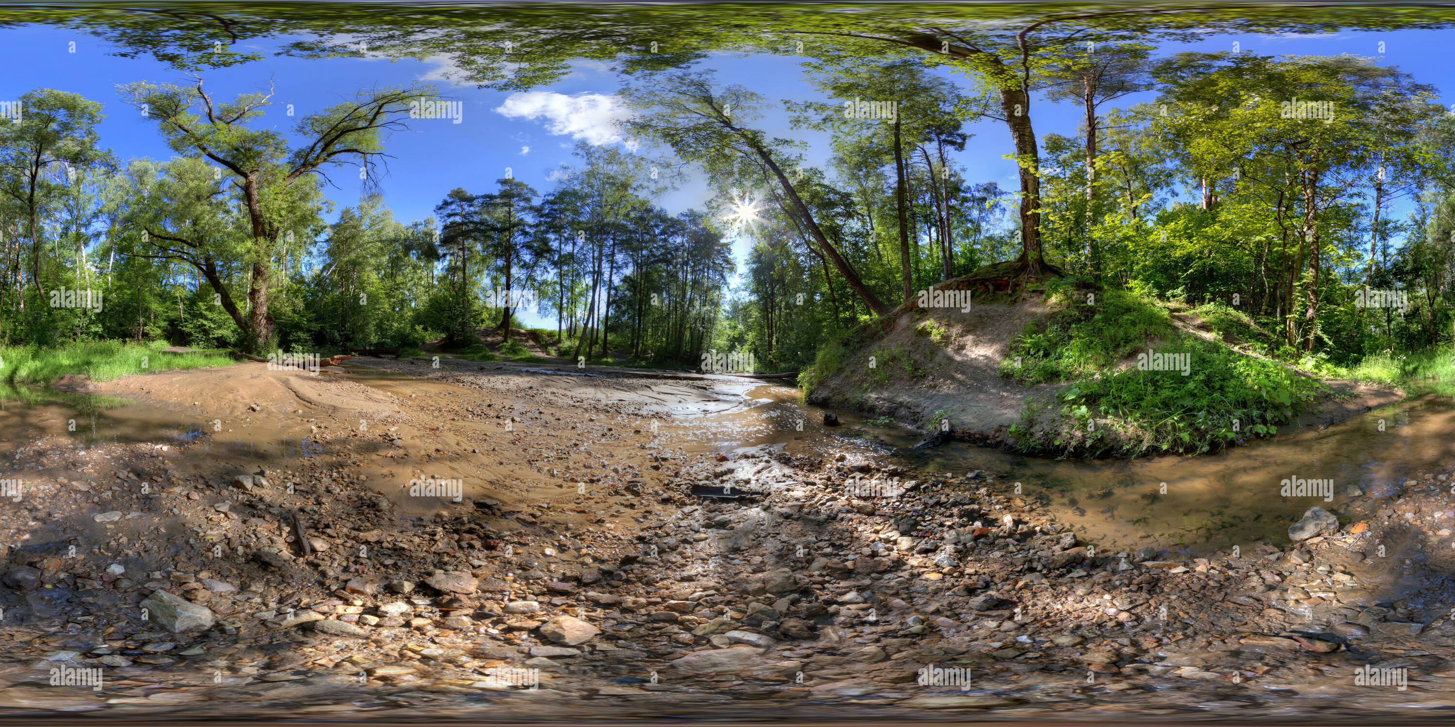 360° view of Summer landscape, Bitza Park, Moscow 2 - Alamy