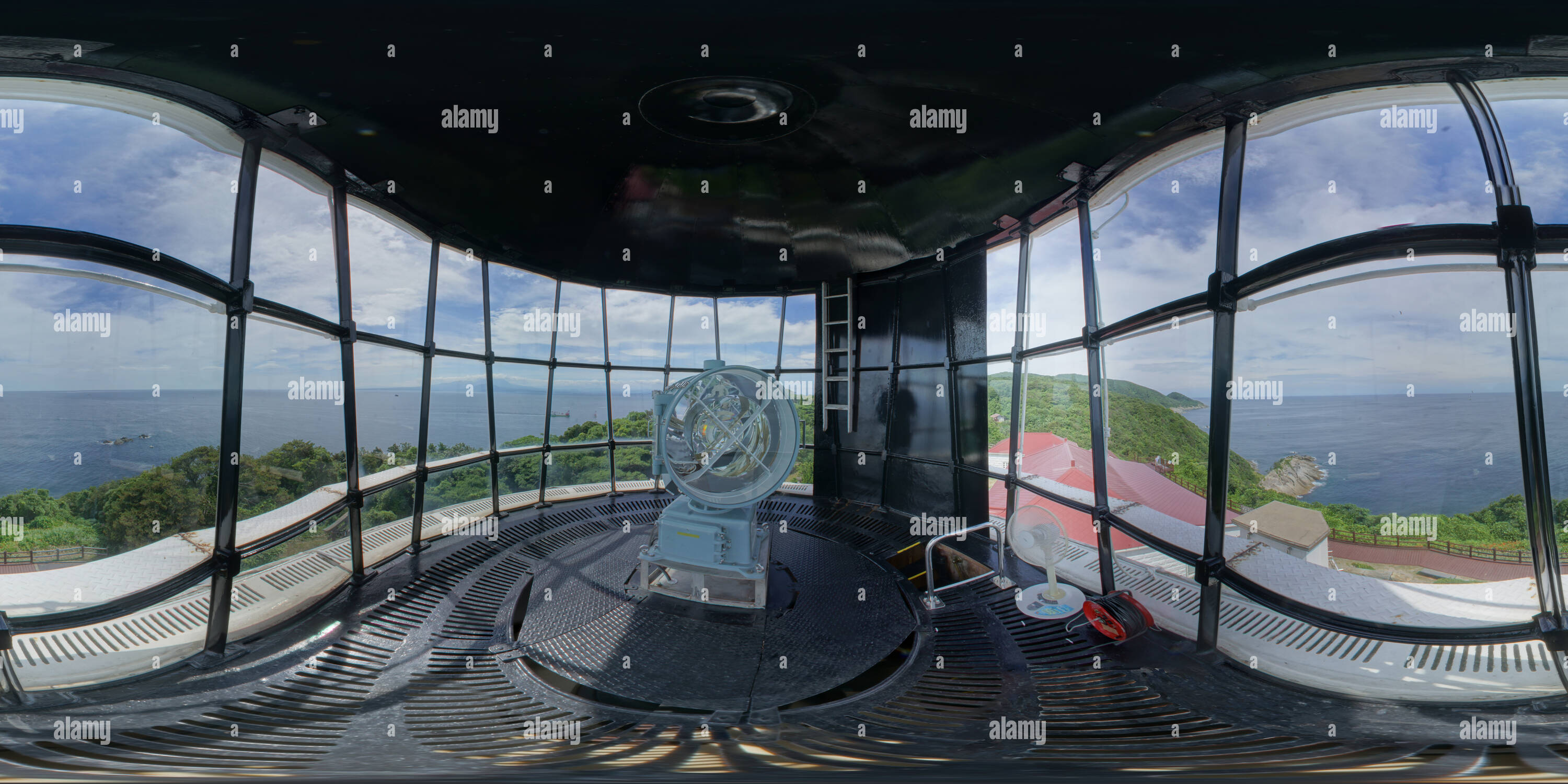 360° view of lantern room, Mihonoseki Lighthouse - Alamy
