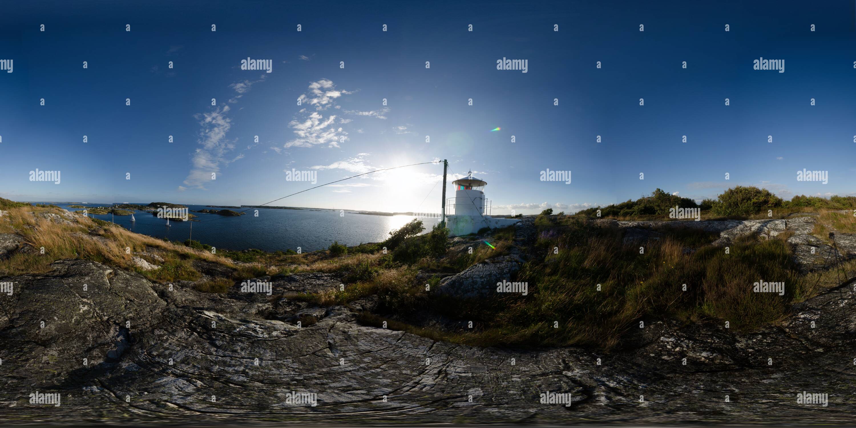 360° view of Lighthouse, Lilla Varholmen, Sweden - Alamy
