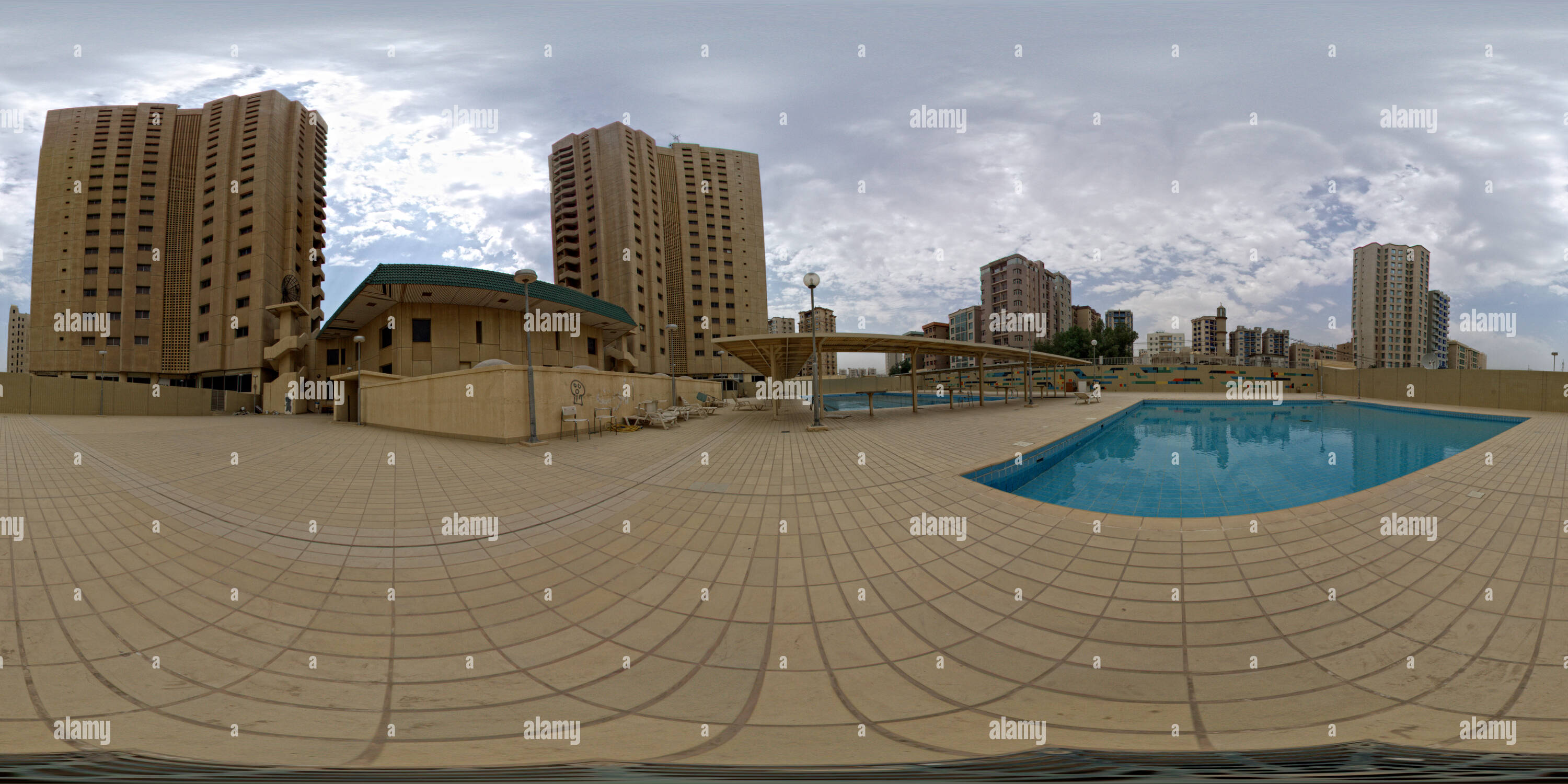 360° view of Al-Fintas Towers, backside - Alamy