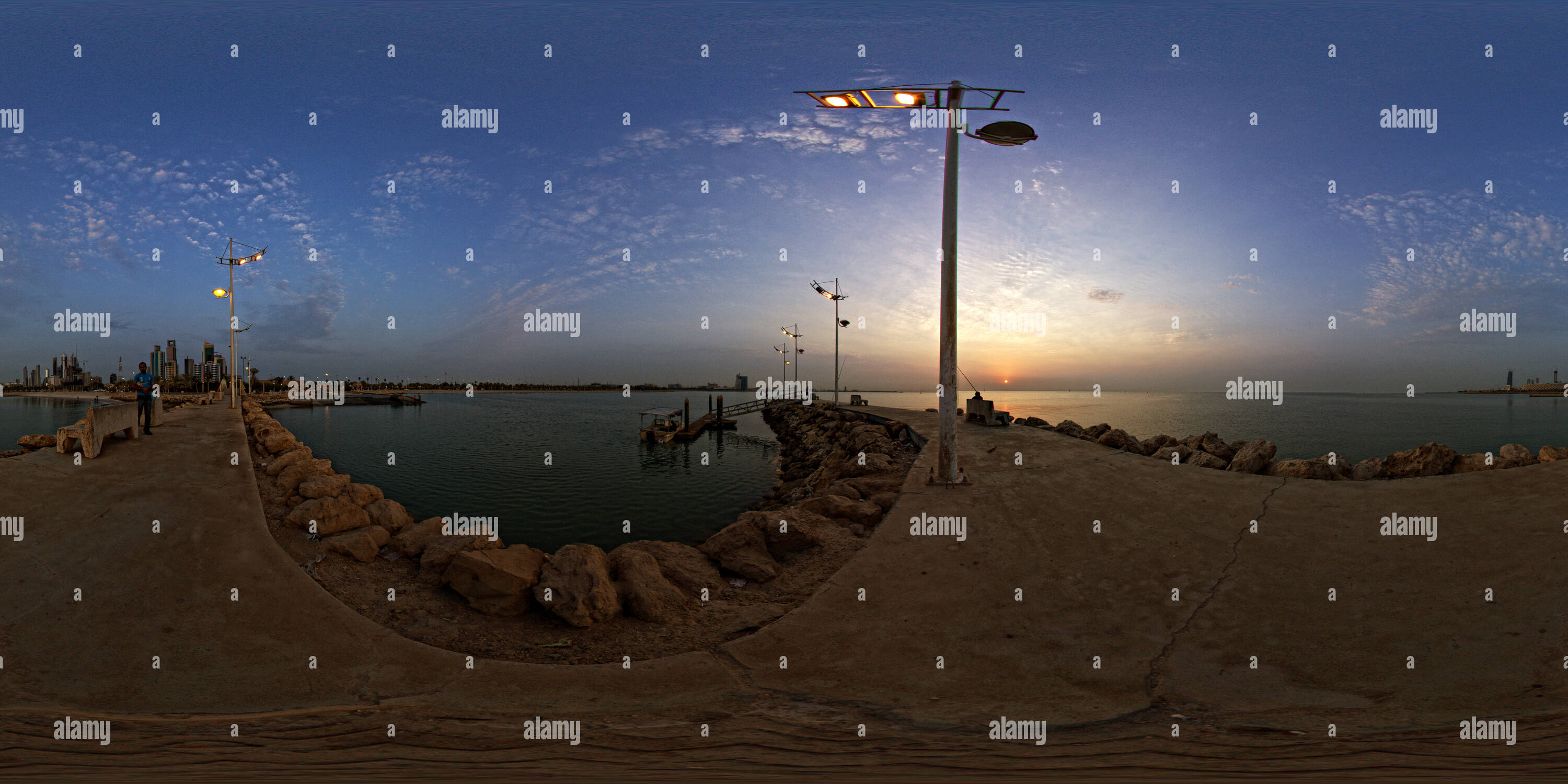 360° view of Kuwait City Seaside Sunset - Alamy