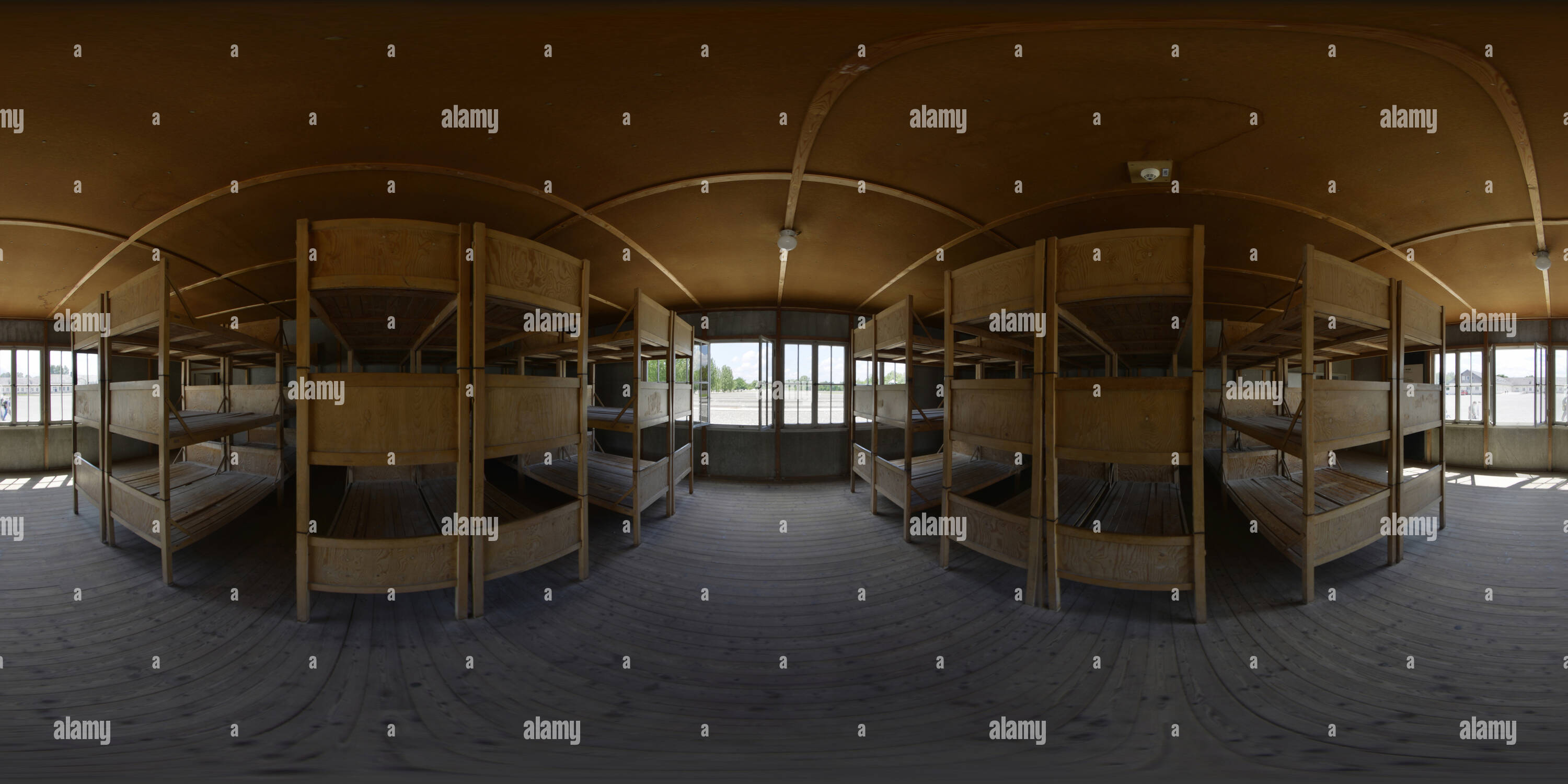360° view of Dachau Concentration Camp Barrack Interior - Alamy