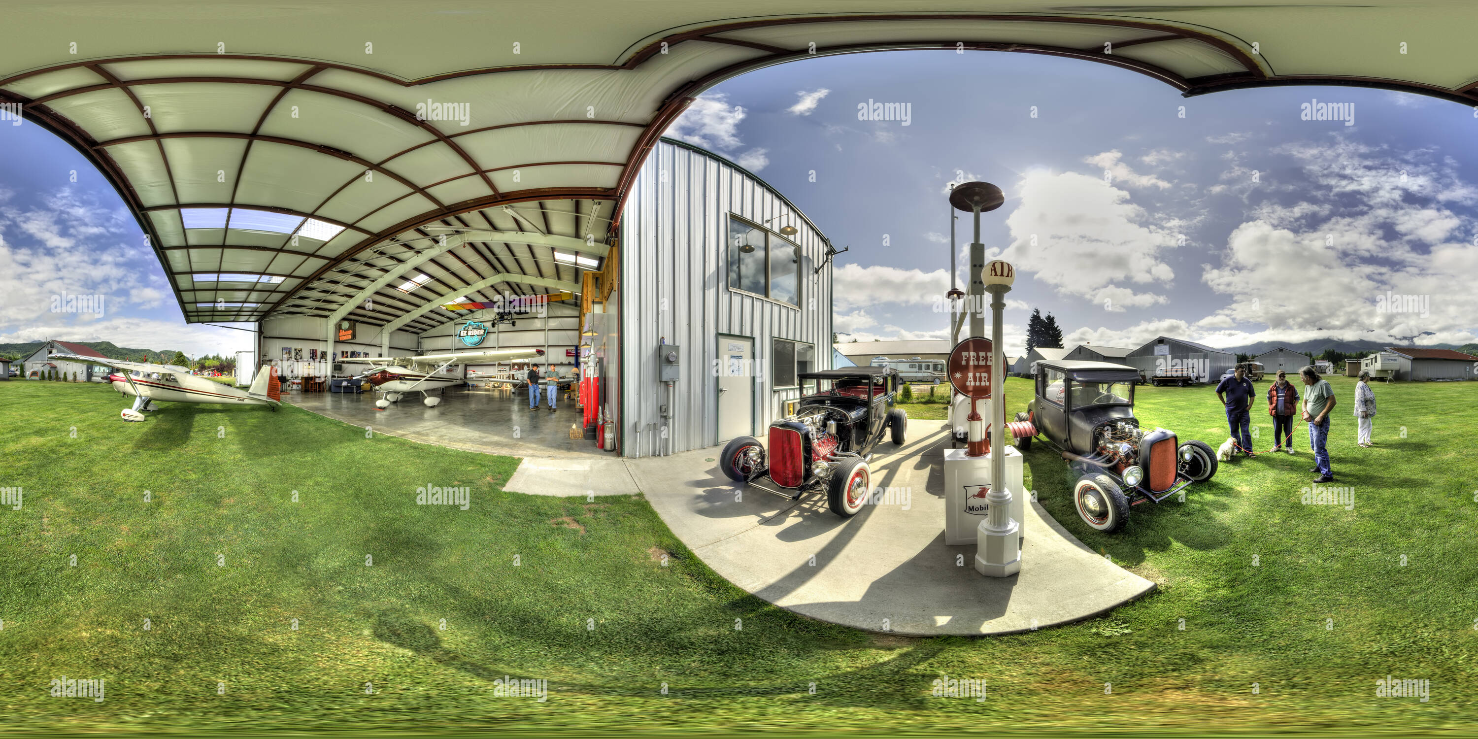 360° view of North Cascades Vintage Fly-In, Hot Rod Hanger, Mears Field ...