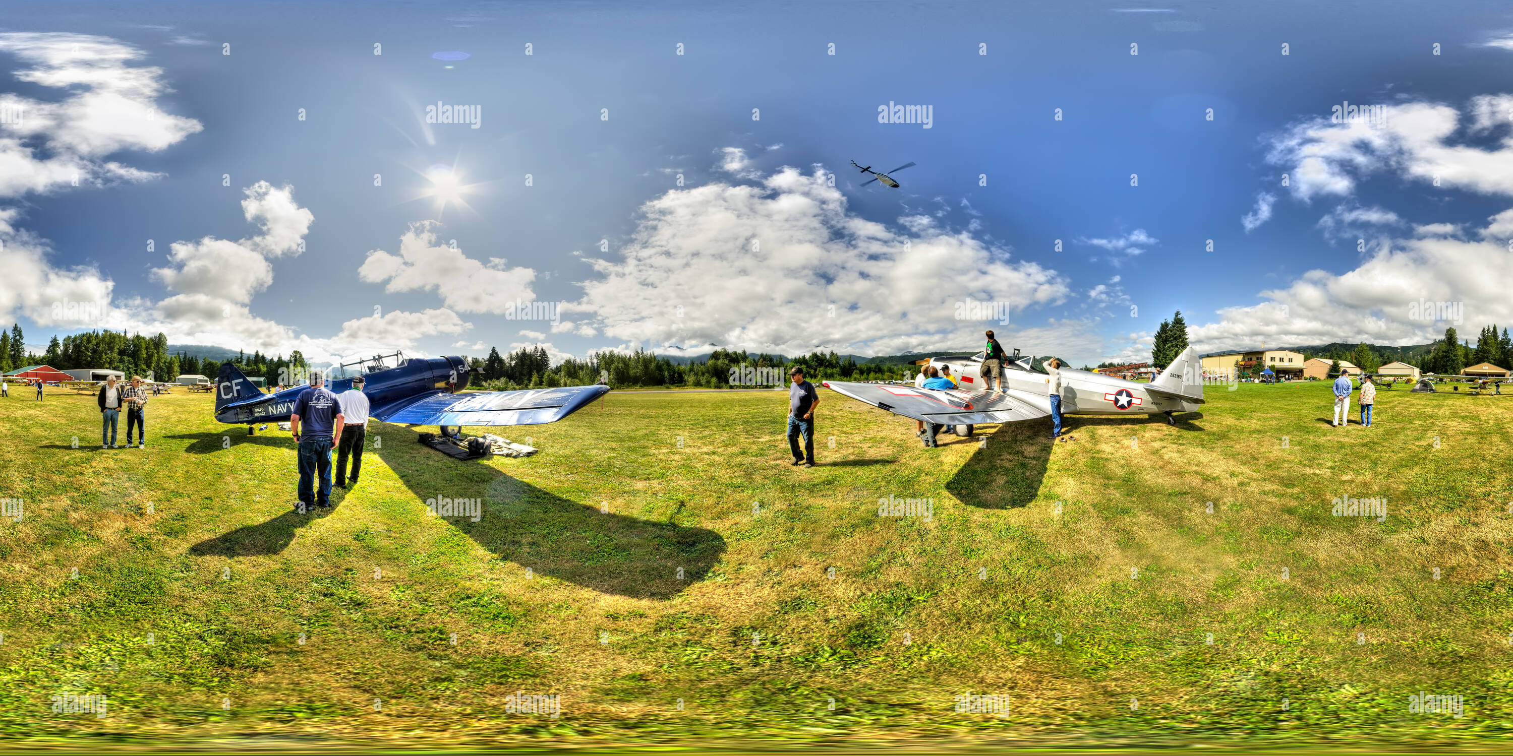 360° view of North Cascades Vintage Fly-In, Fairchild PT-19, Mears ...