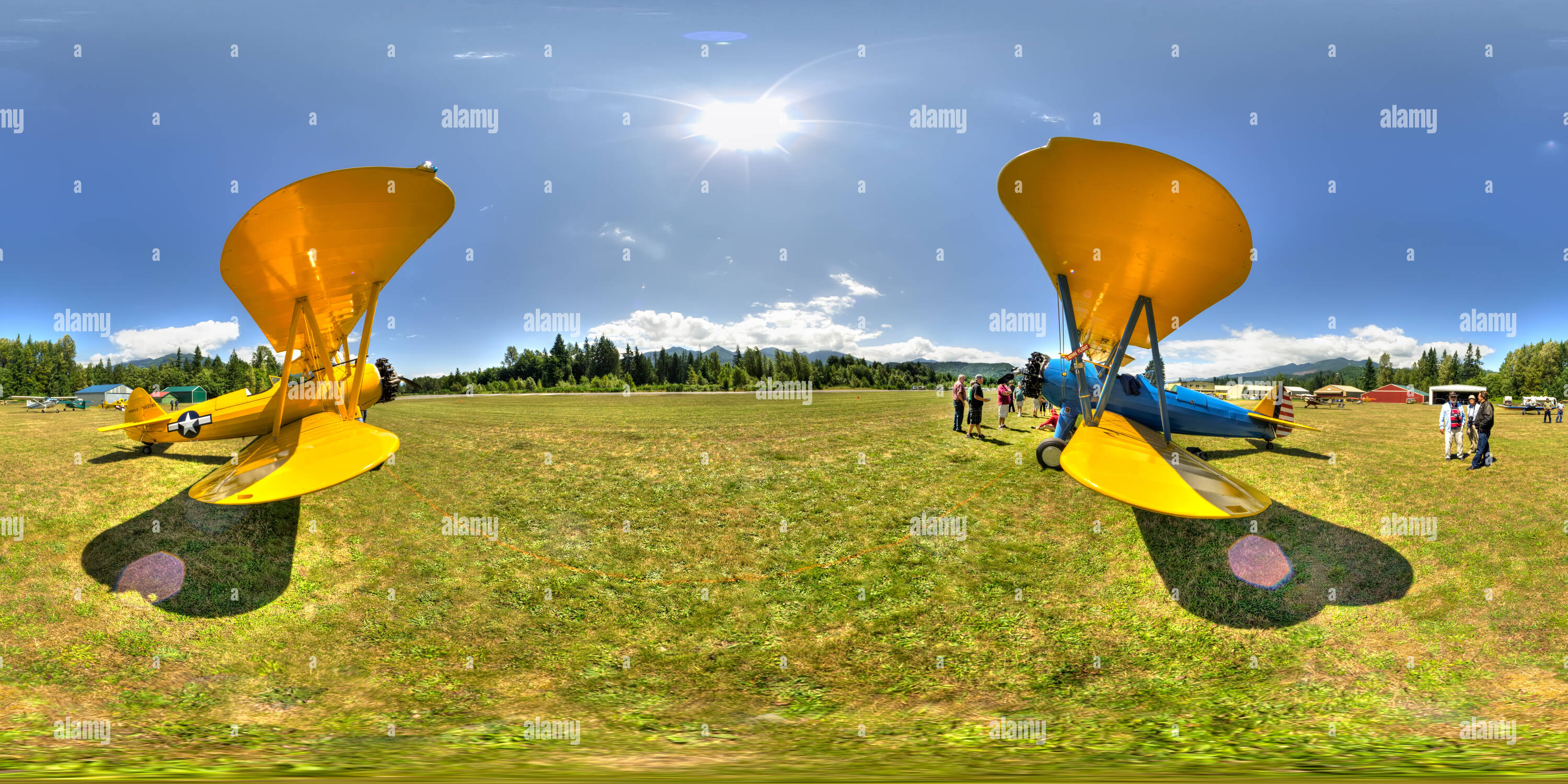 360° view of North Cascades Vintage Fly-In, Stearman Model 75, Mears ...