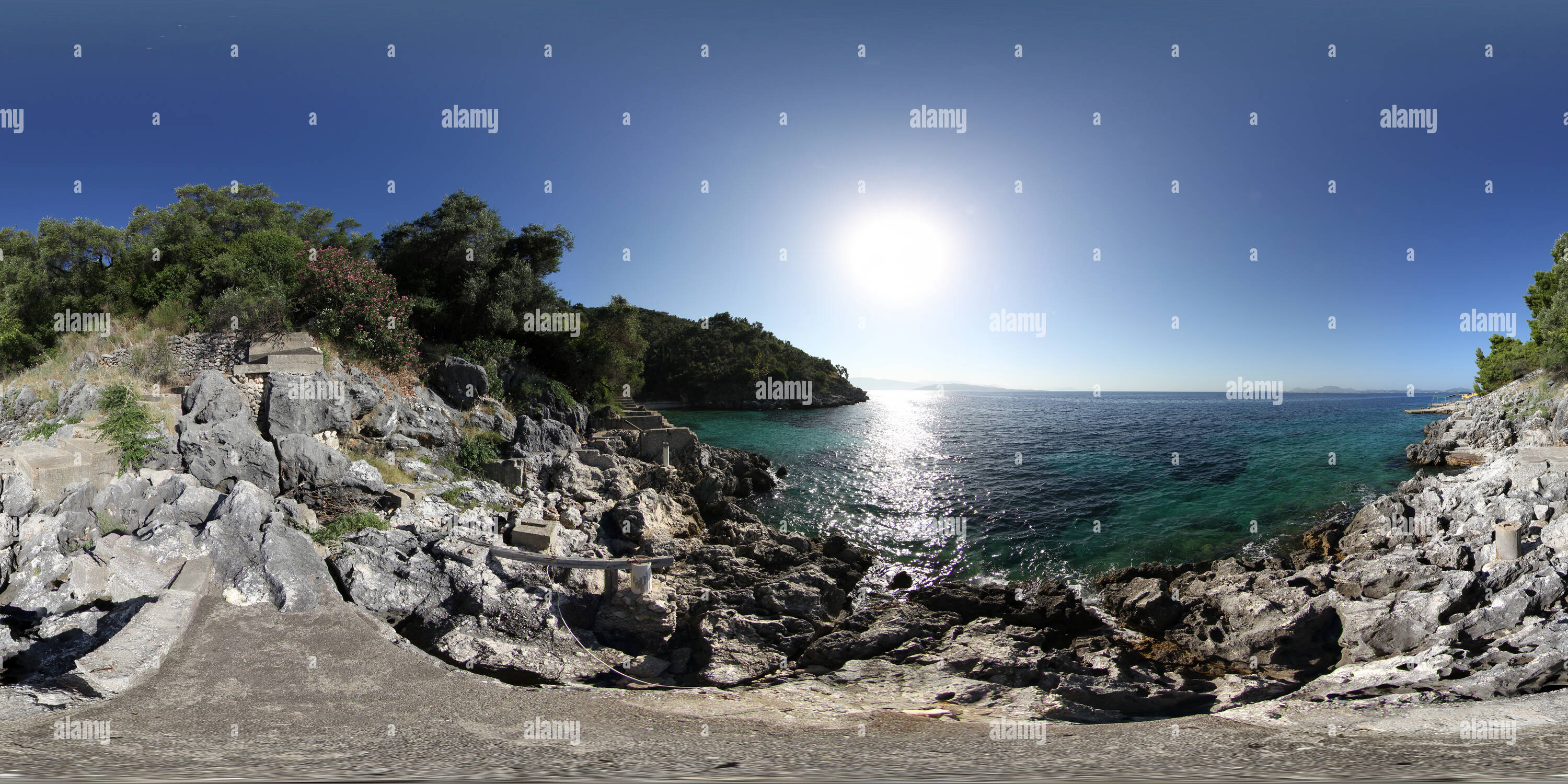 360° view of Ionian Sea Corfu - Alamy