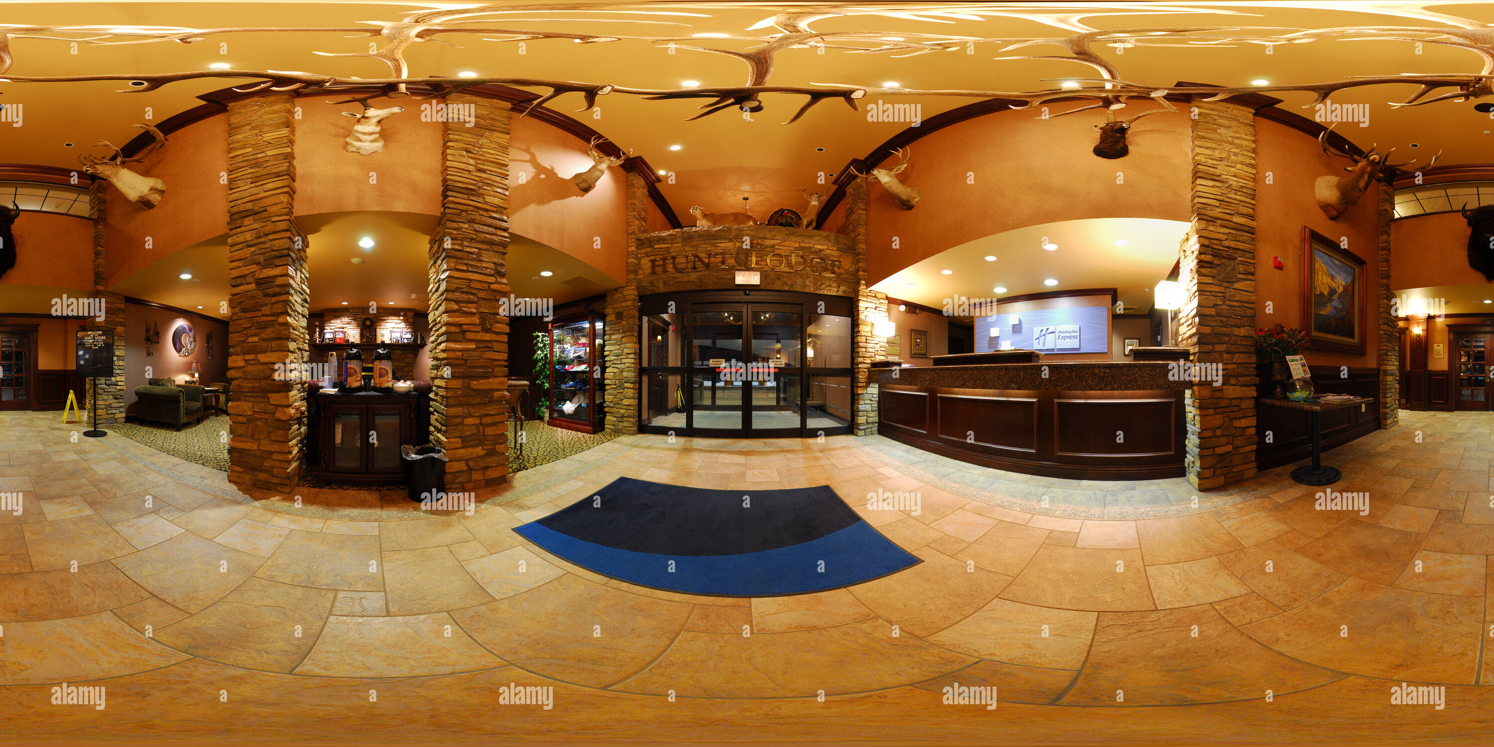 360° view of Hunt Lodge Lobby, McCall, Idaho, USA - Alamy