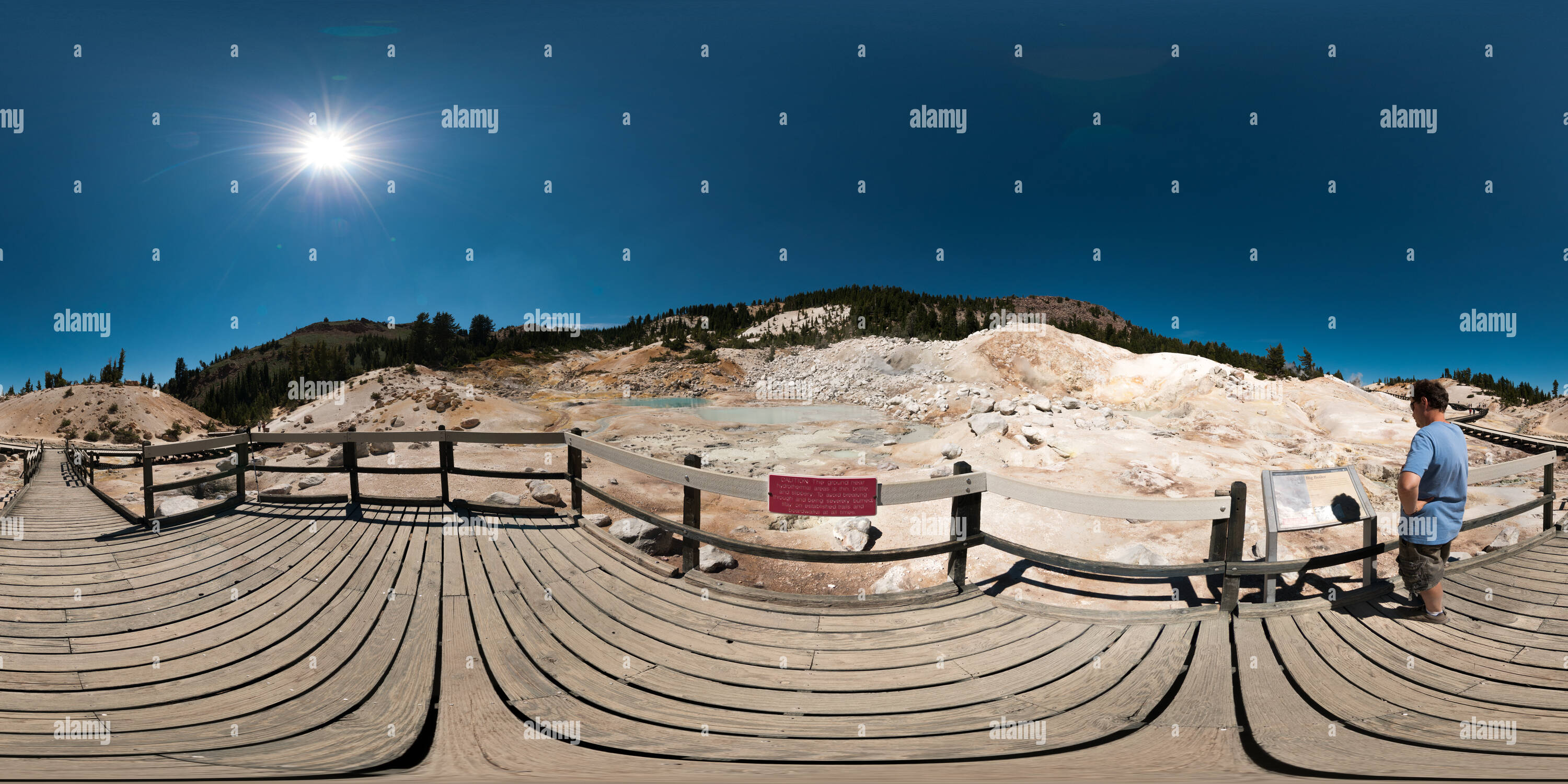 360° view of Bumpass Hell, Lassen Volcanic NP 01, California - Alamy