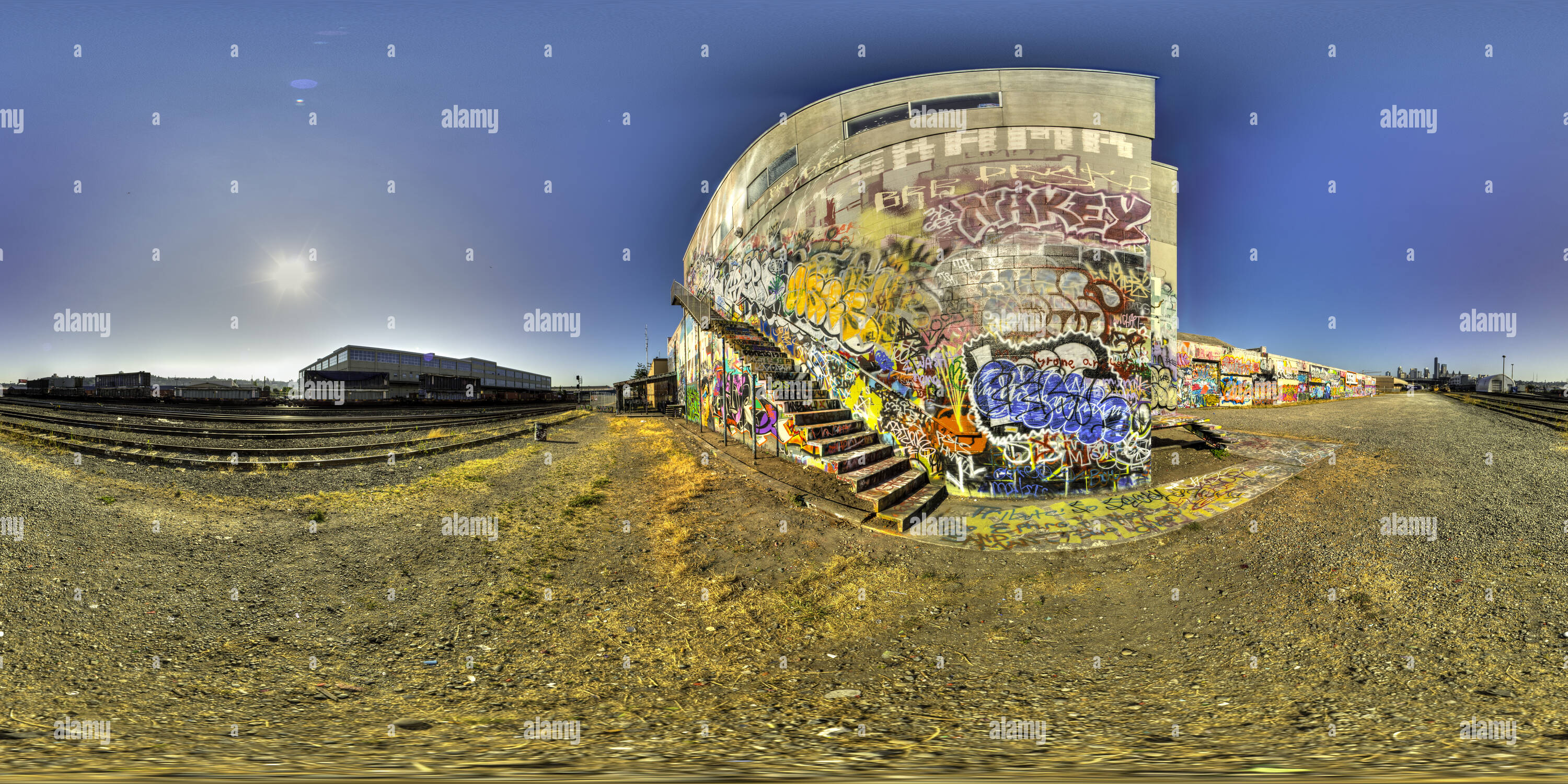 360° view of SoDo Free Graffiti Wall, Graffiti Stairway, Seattle, WA ...
