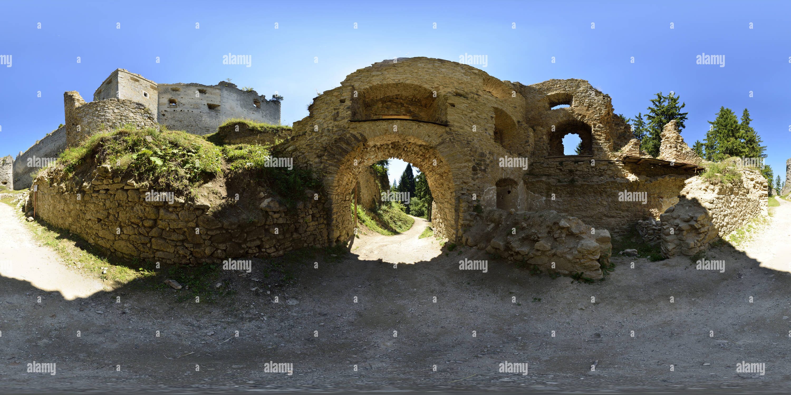 360° view of Castle Lietava - The main gate - Alamy