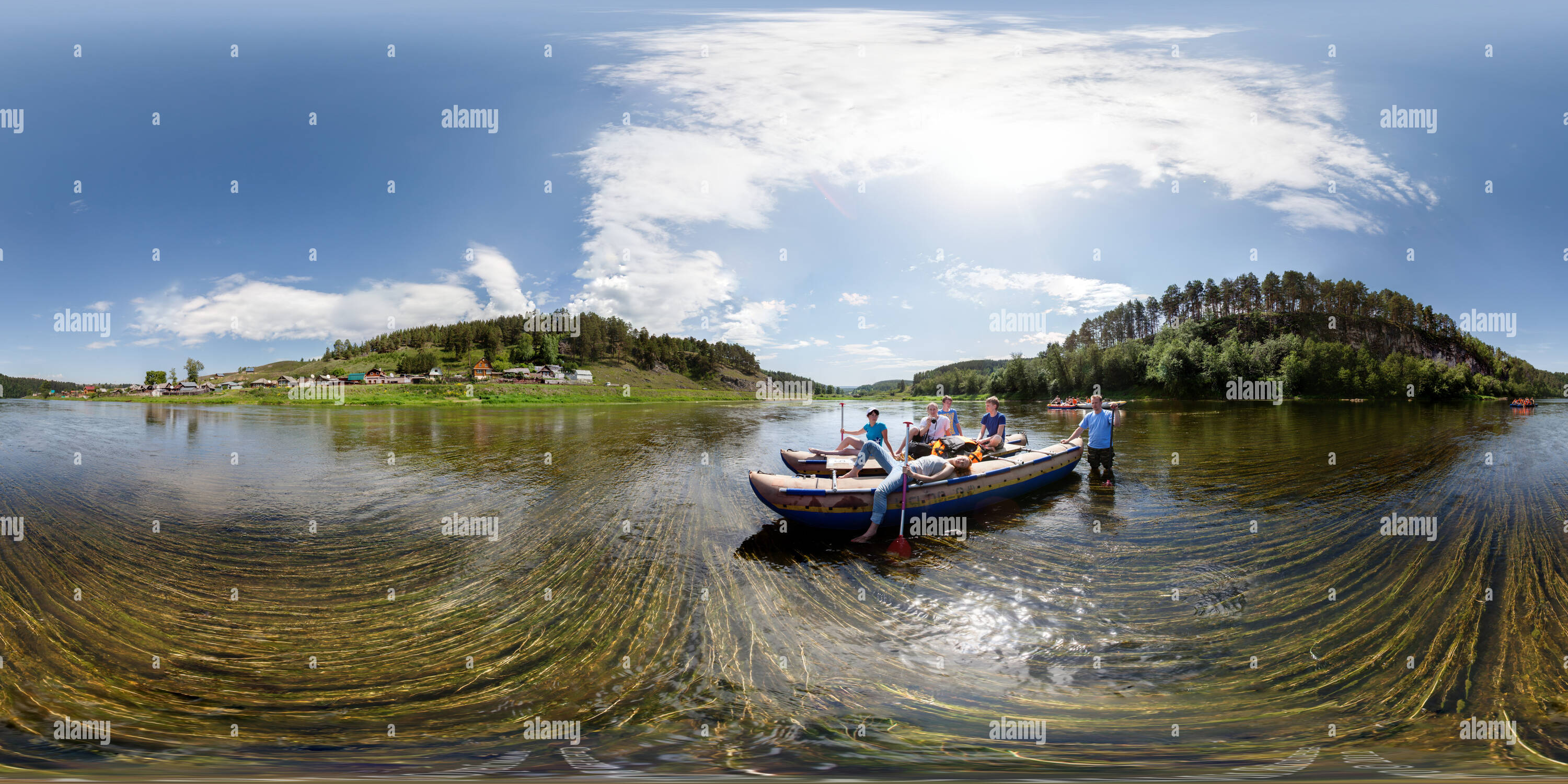 360° view of Rafting. Aj River - Alamy