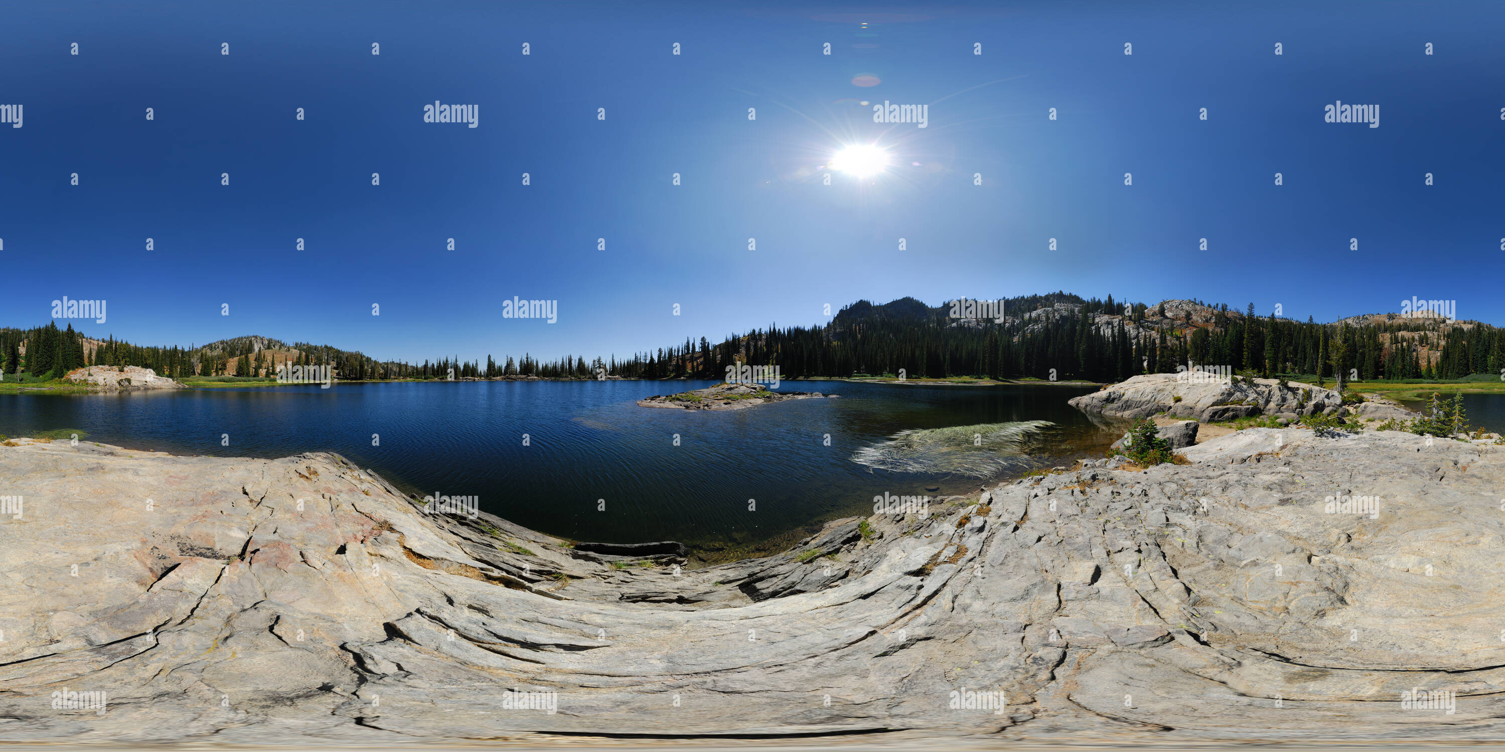 360° view of Blue Lake, Valley County, Idaho, USA - Alamy