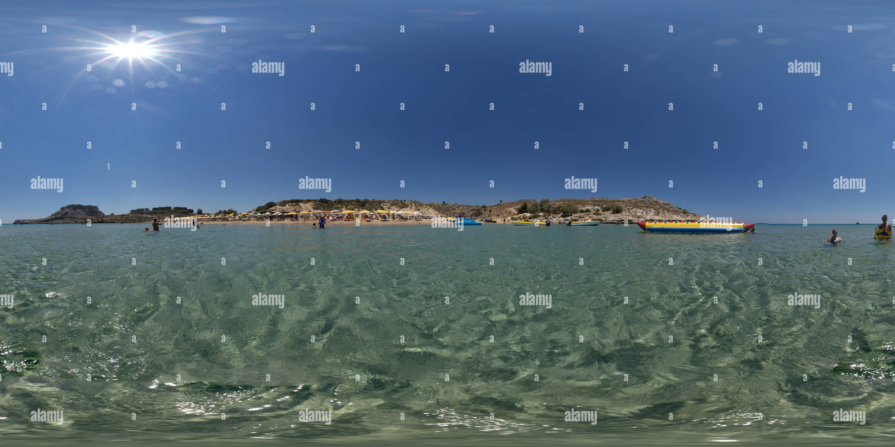 360° view of Agathi Beach Rhodes - Alamy