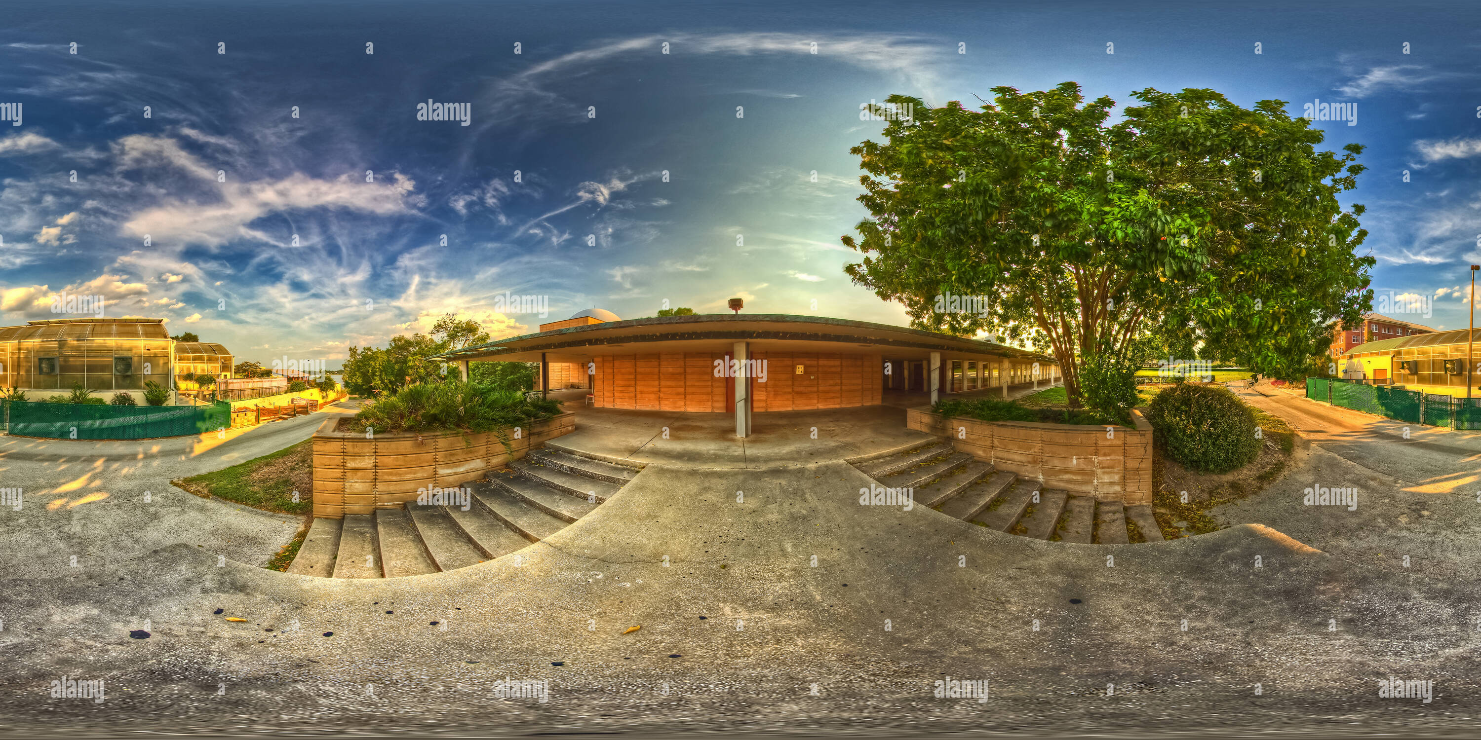 Frank lloyd wright polk science building planeterium hi-res stock ...