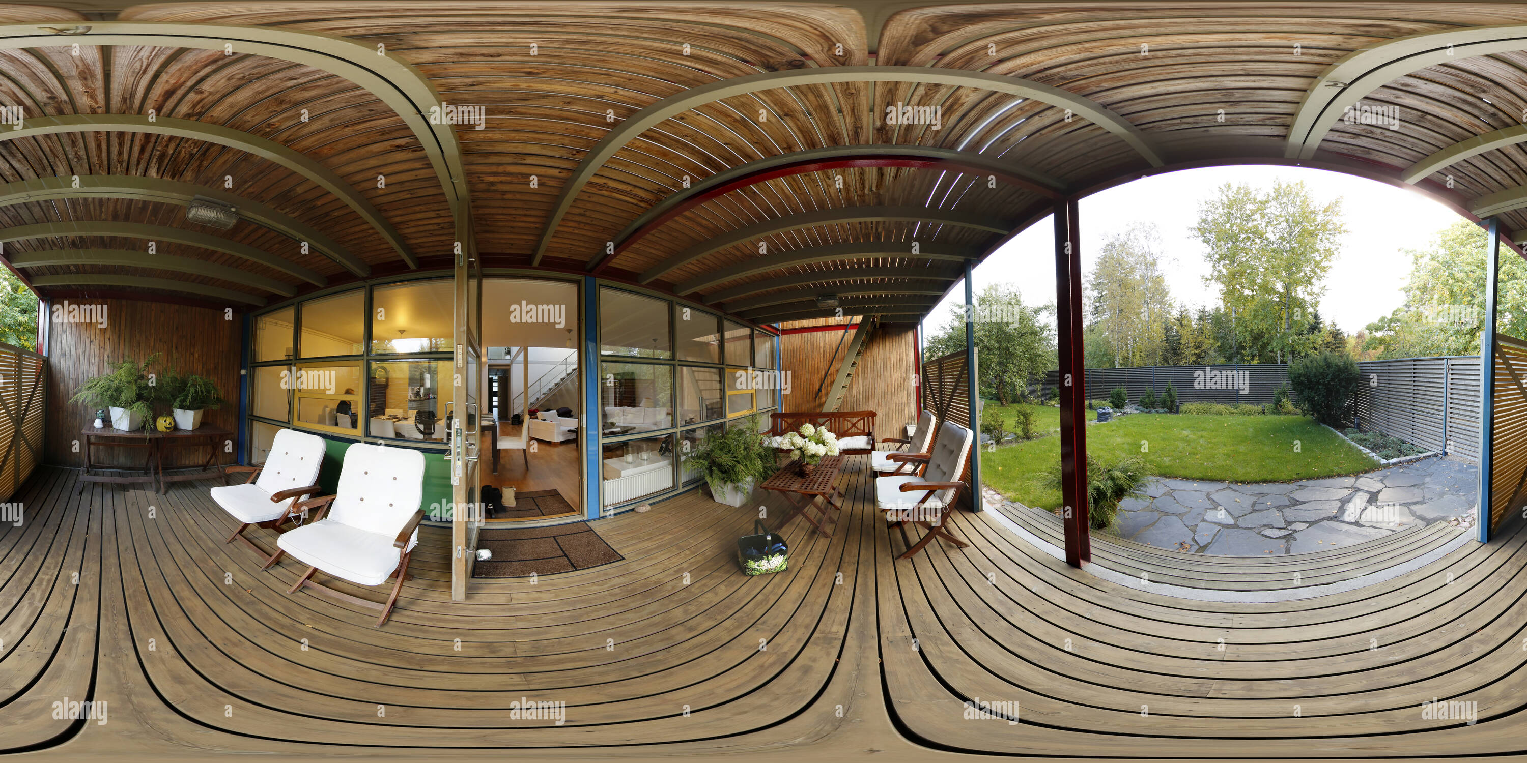 360° view of Terrace of the Espoo house - Alamy