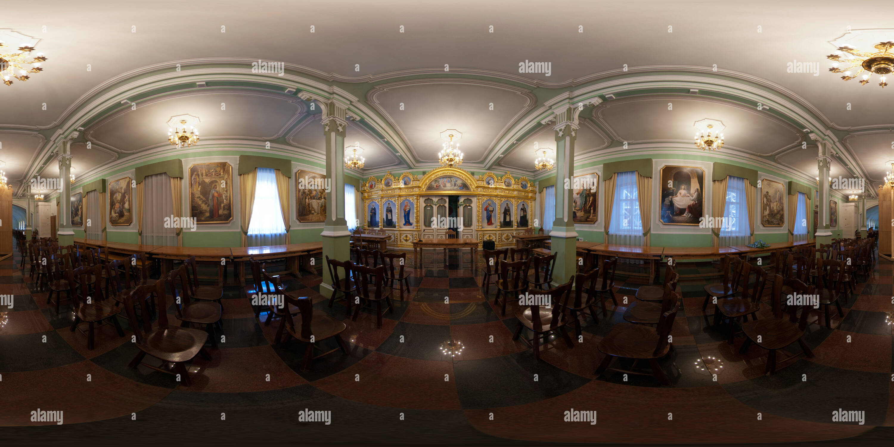 360° view of central homestead hall - Alamy