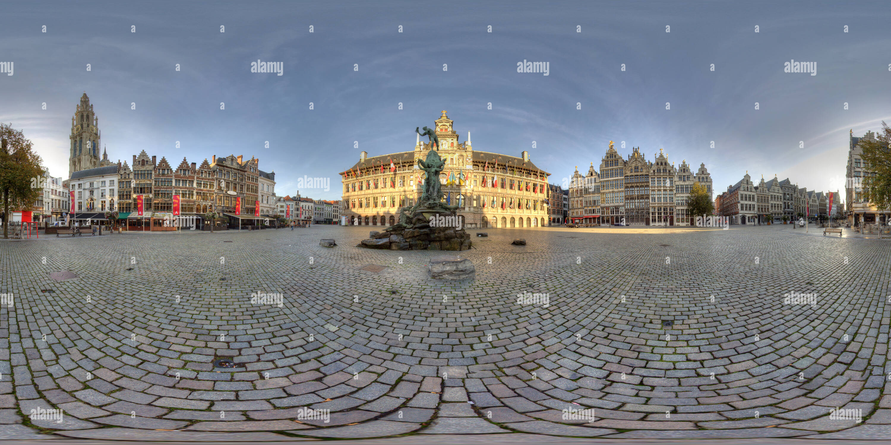 360° view of Antwerp Grote Markt - Alamy