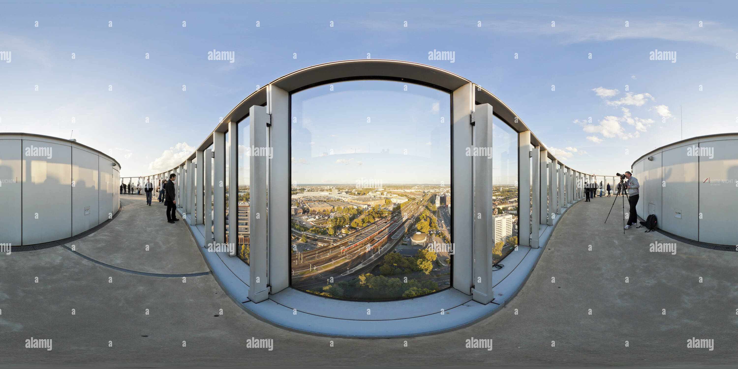 360° view of Cologne Triangle panorama platform - Alamy