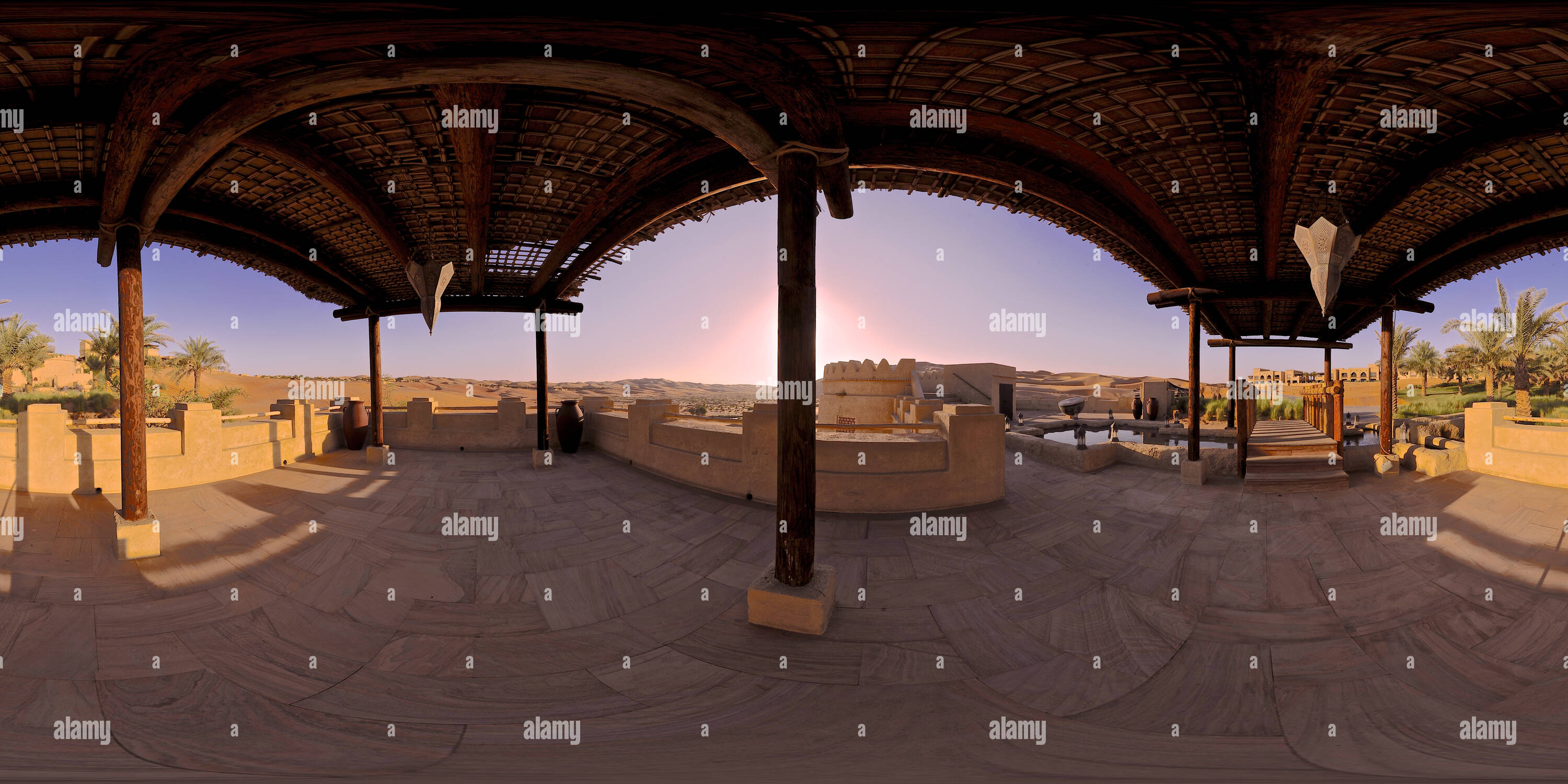 360° view of Desert resort near to Liwa - Alamy
