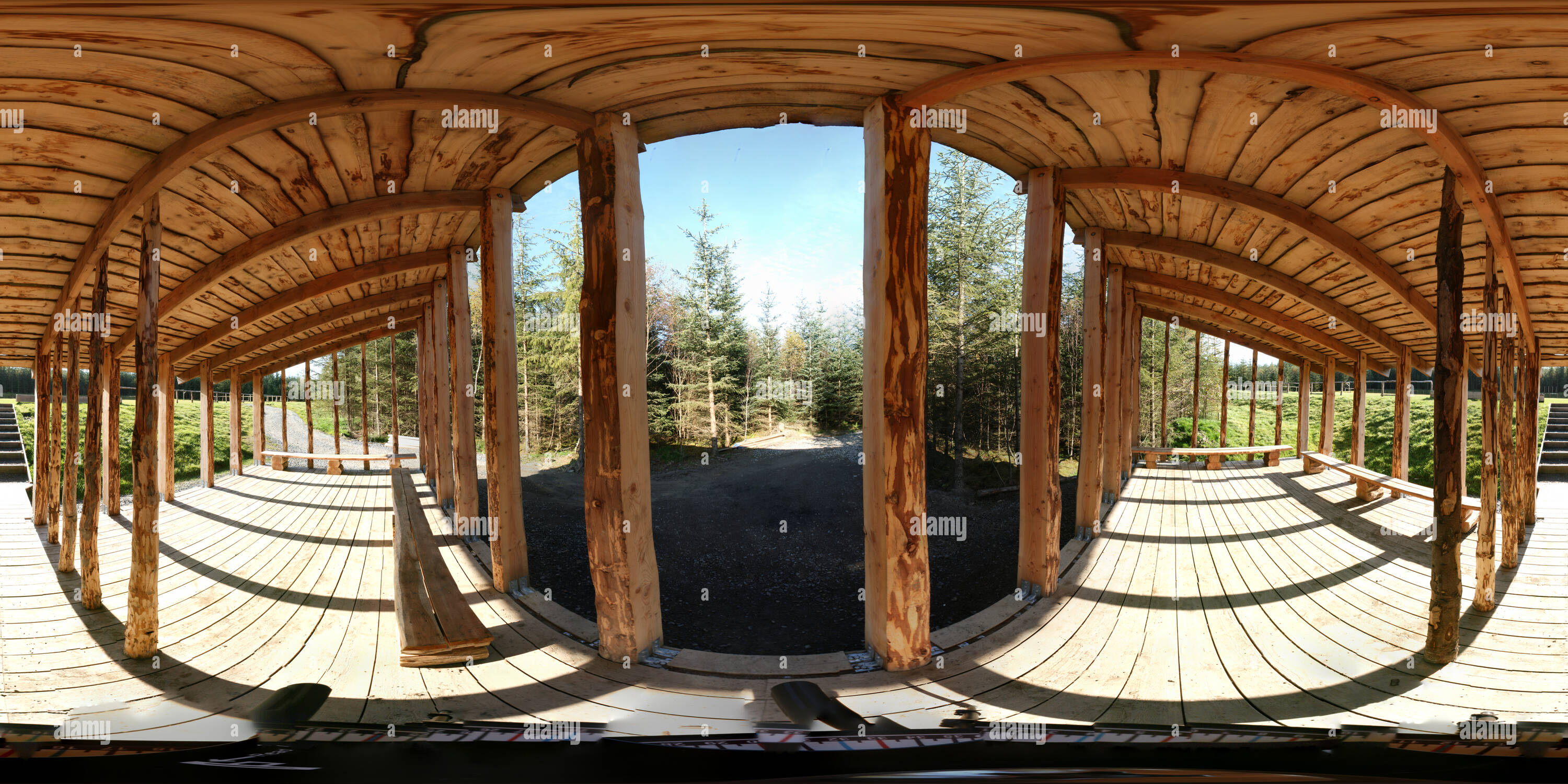 360° view of Forest Pitch Shelter - Alamy