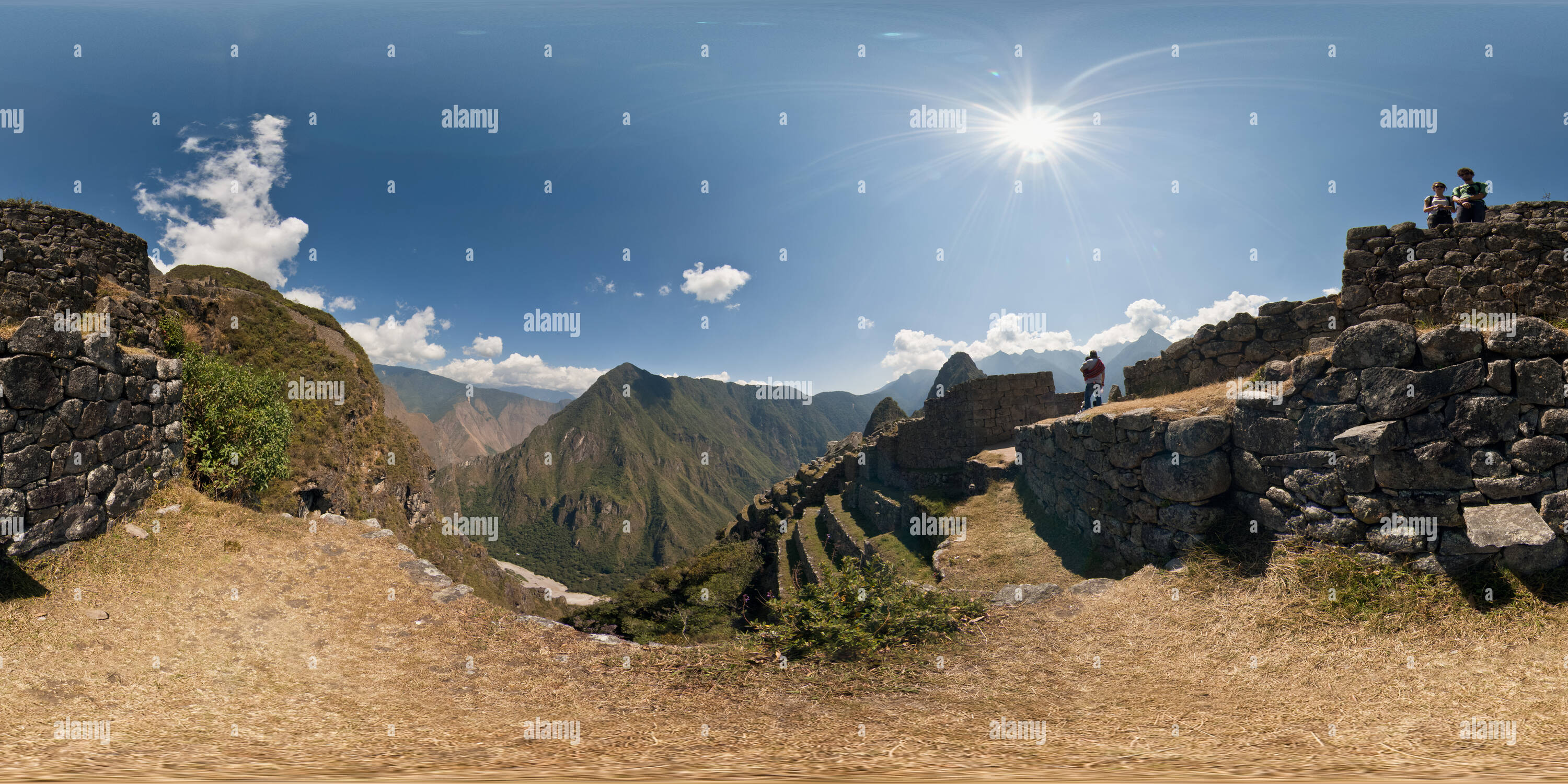 360° view of Machu Picchu backsteps - Alamy