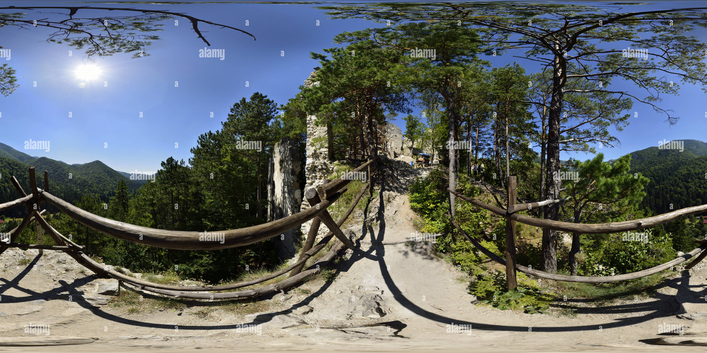 360° view of Castle Blatnica - Southwest view of the palace - Alamy