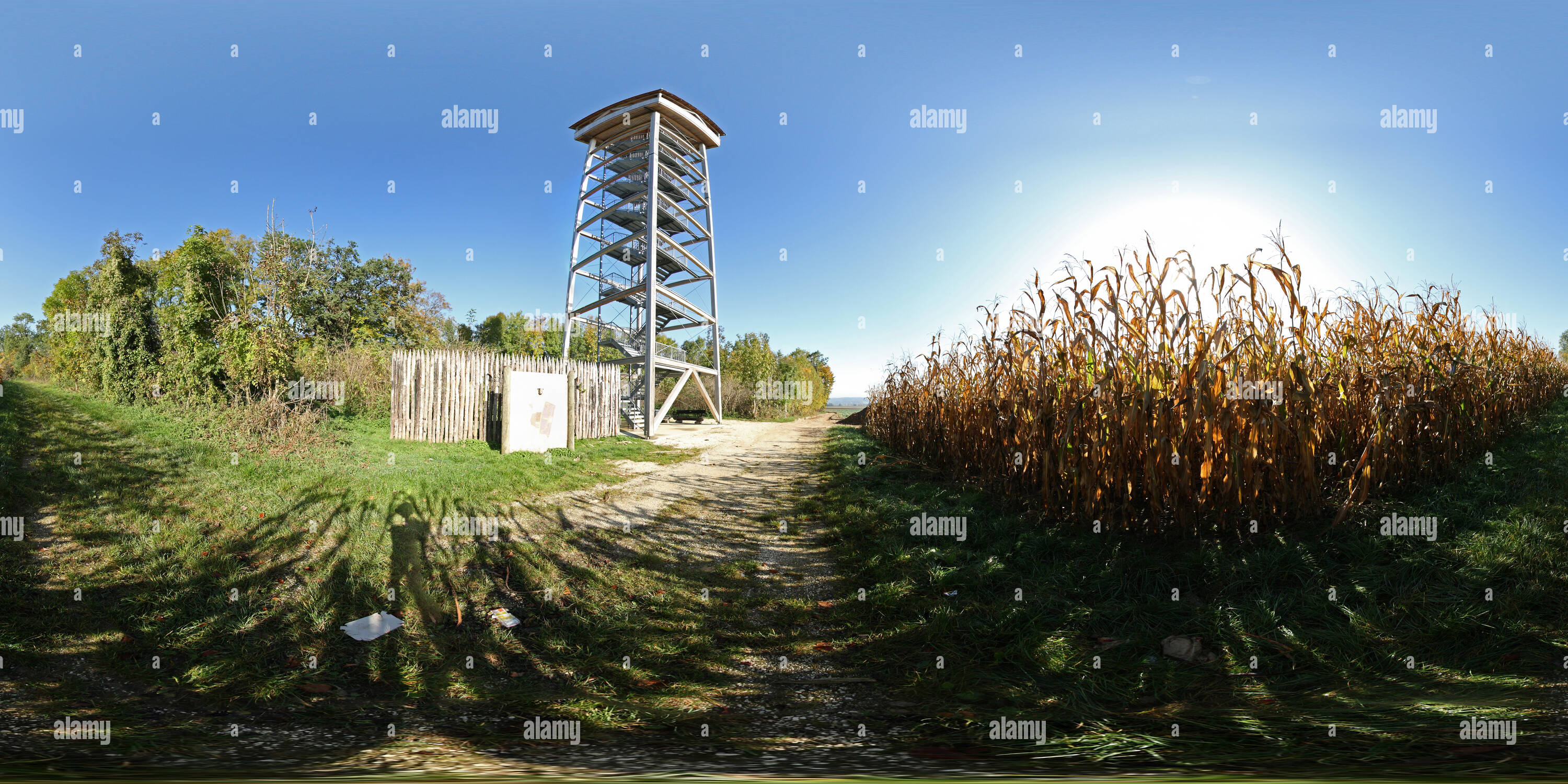 360° view of Aussichtsturm Donautal Offingen - Ansicht von unten - Alamy