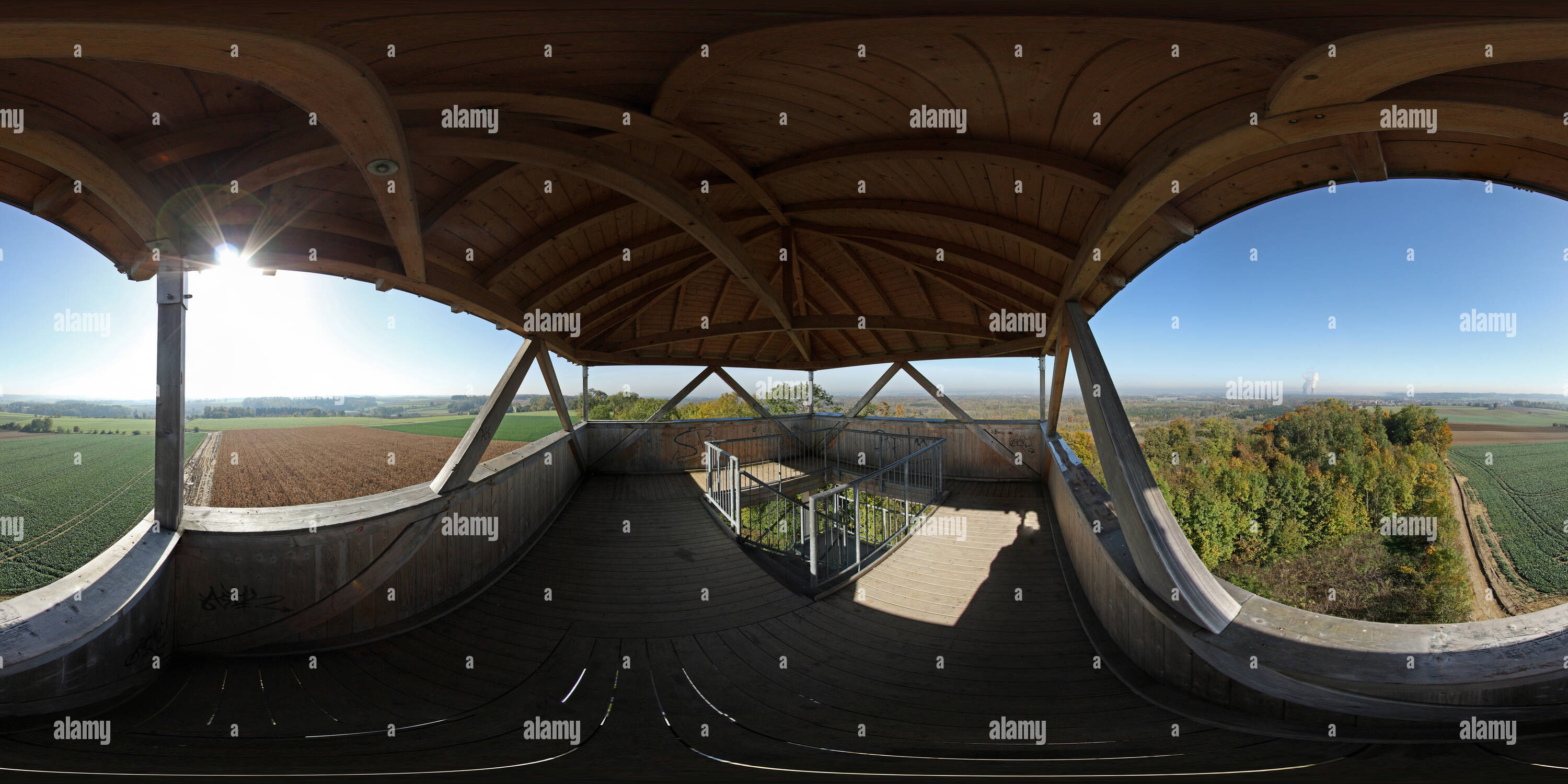 360° view of Aussichtsturm Donautal Offingen - Aussicht Nordost - Alamy