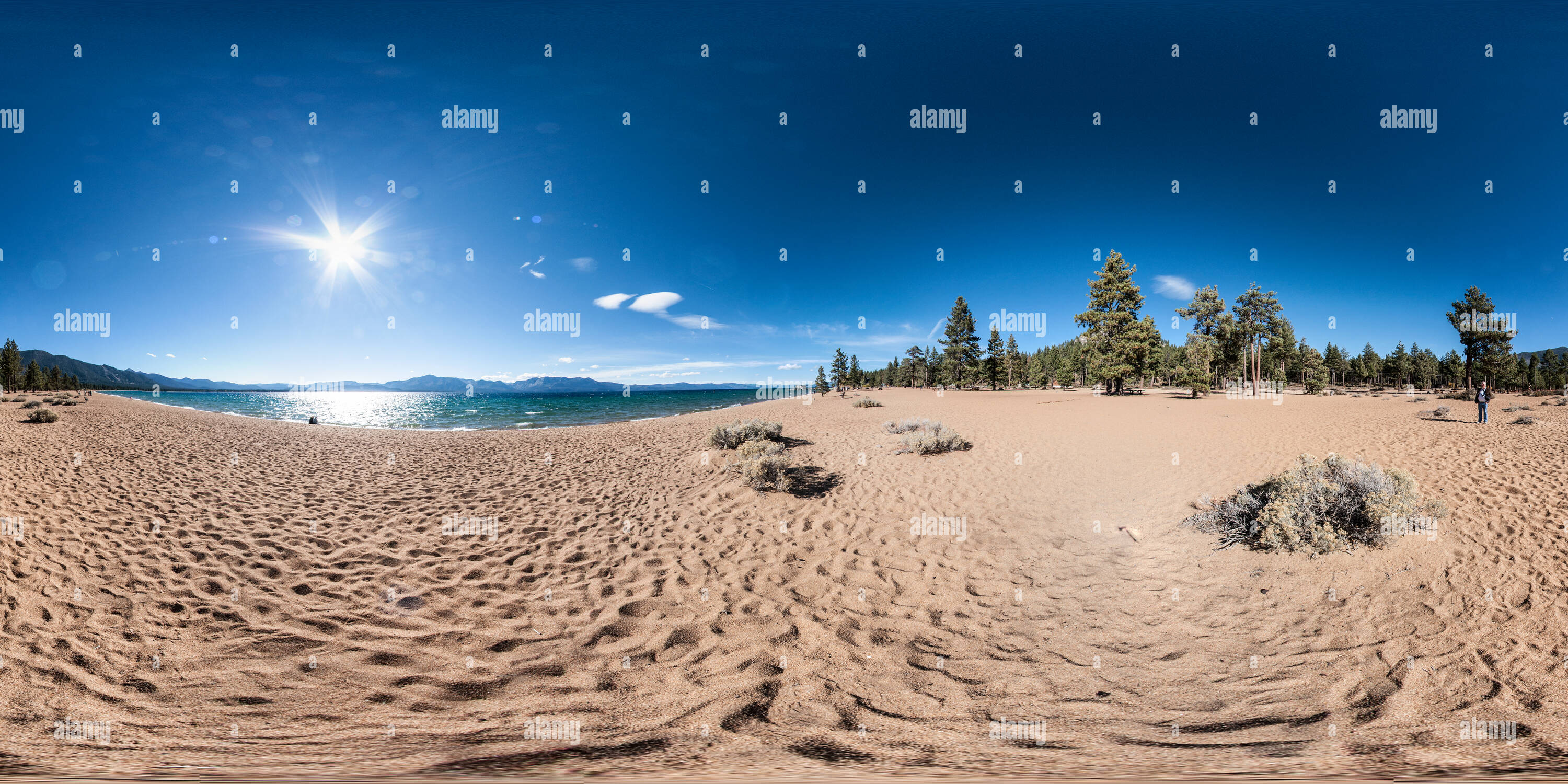 360° view of a Beach at Lake Tahoe - Alamy