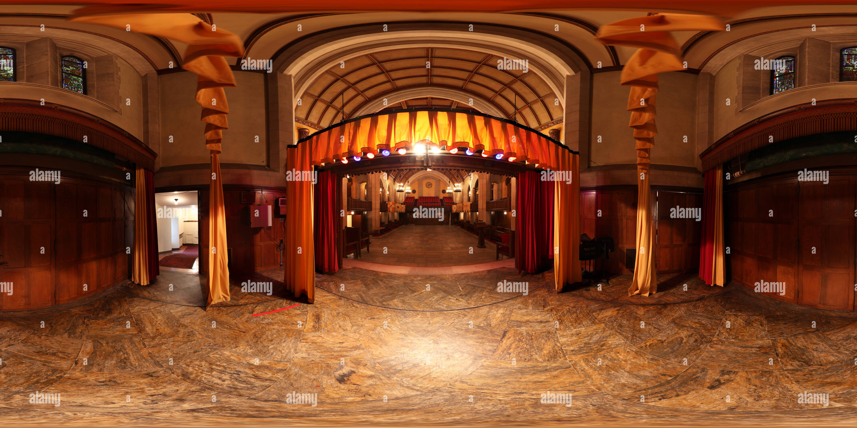 360° view of Masonic Temple, Chapel Stage - Alamy
