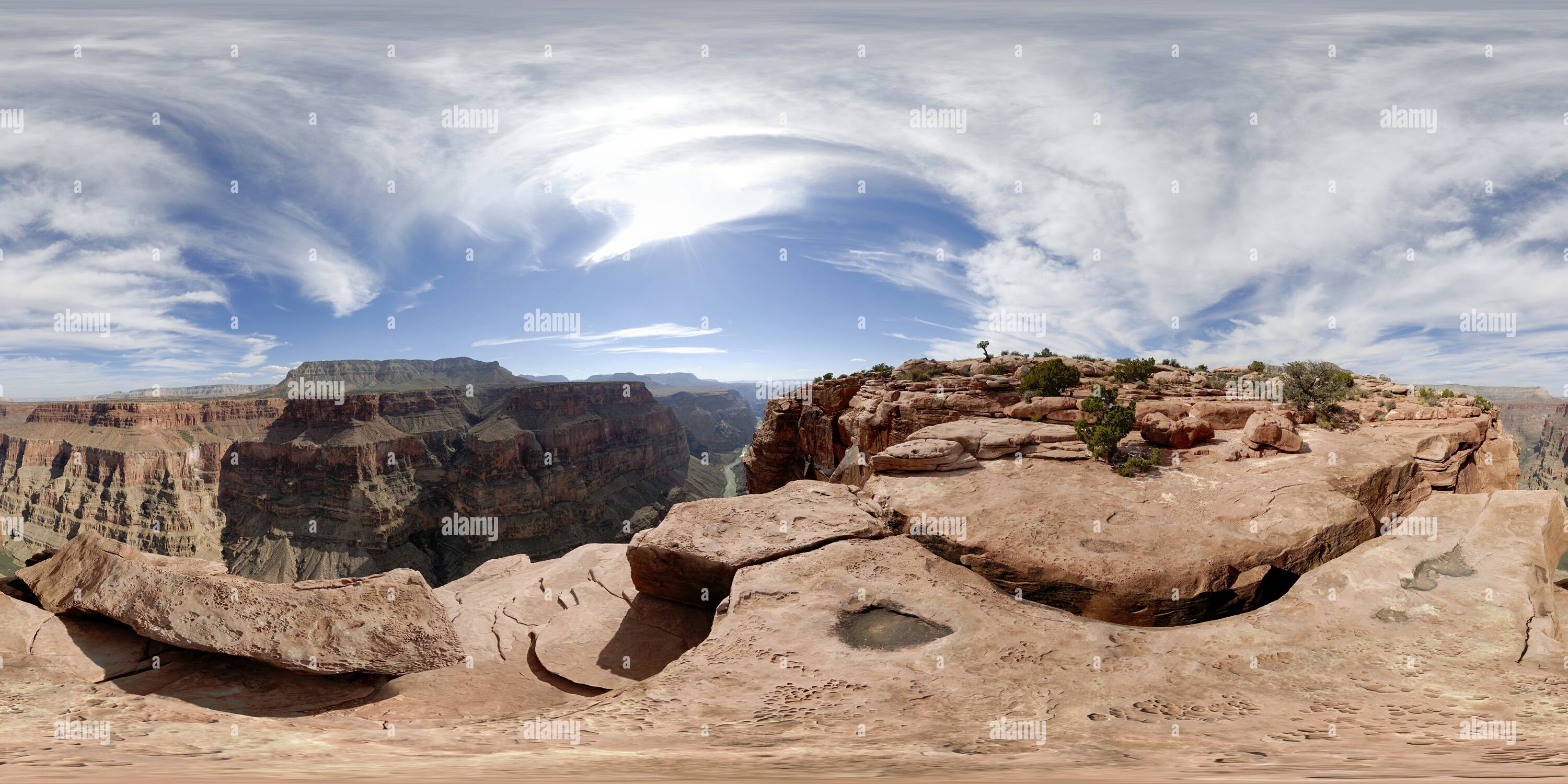 360° view of Toroweap Overlook on the Grand Canyon North Rim facing ...