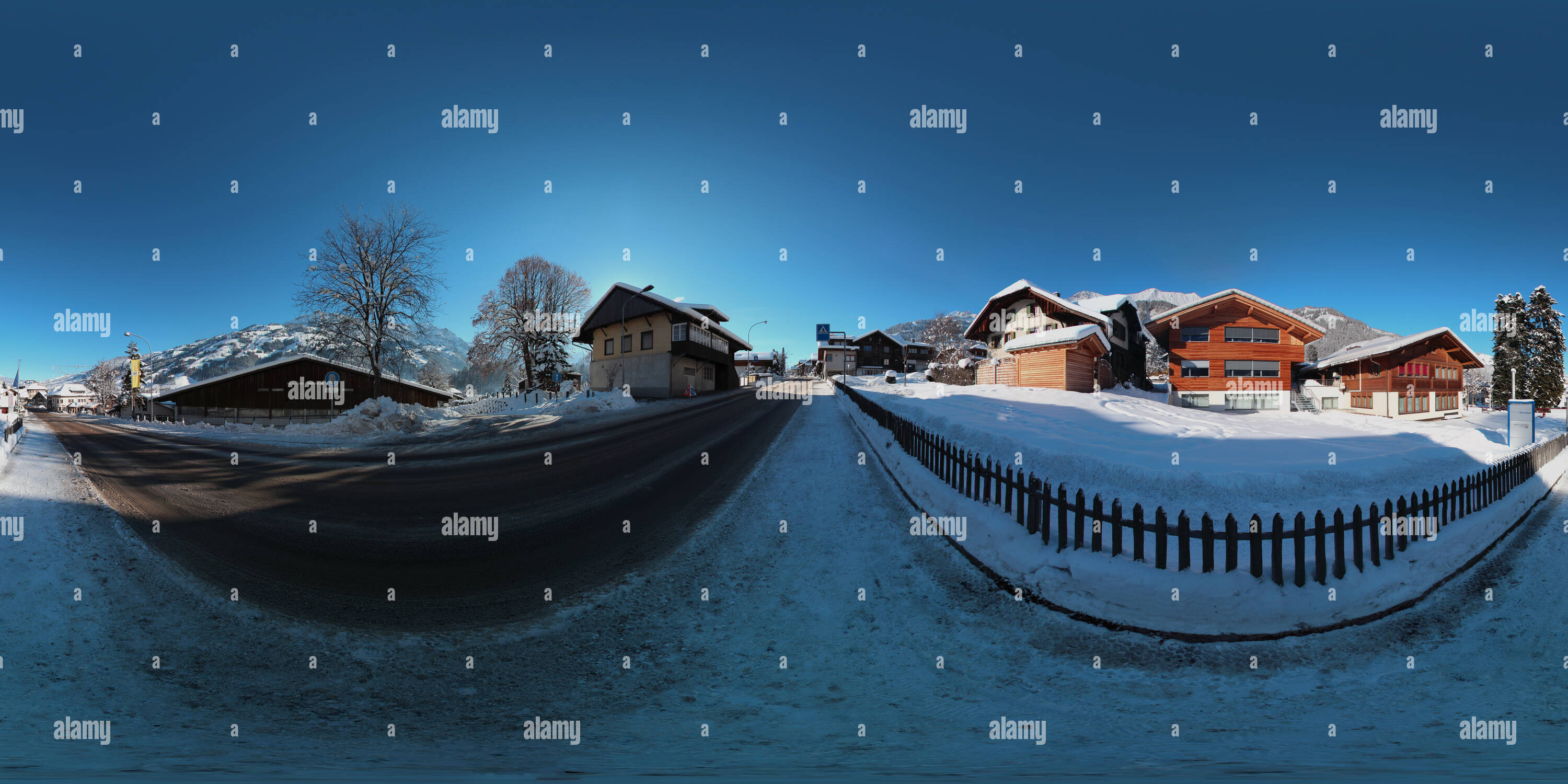 360° view of Winter's Day - Adelbodenstrasse, Frutigen - Alamy