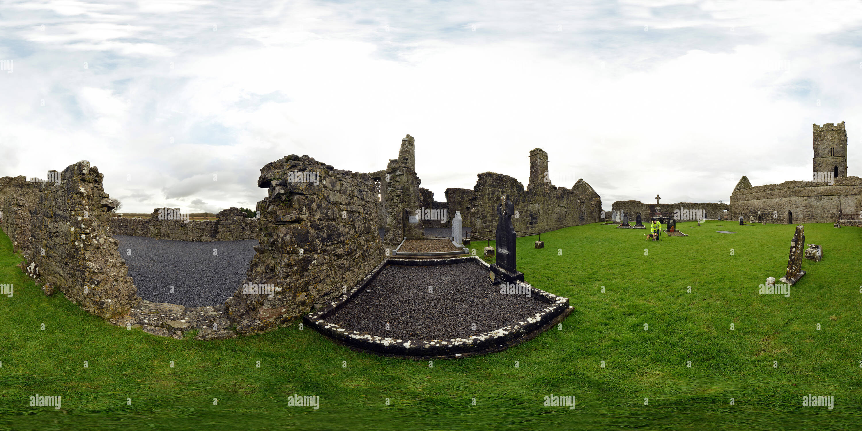 360° view of The Clare Abbey, Clare county, Ireland - Alamy