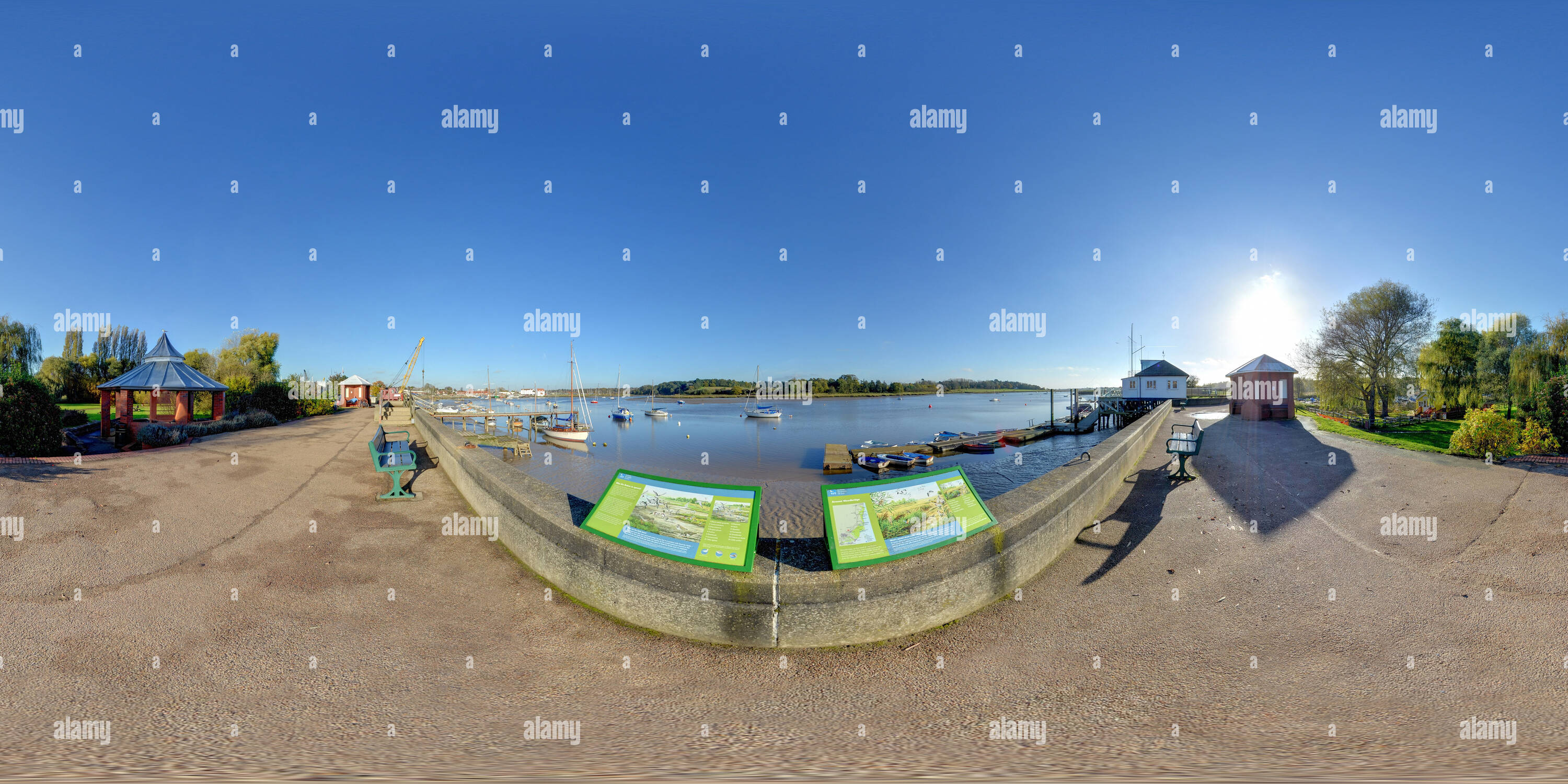 360° view of River Deben Woodbridge, Suffolk - Alamy