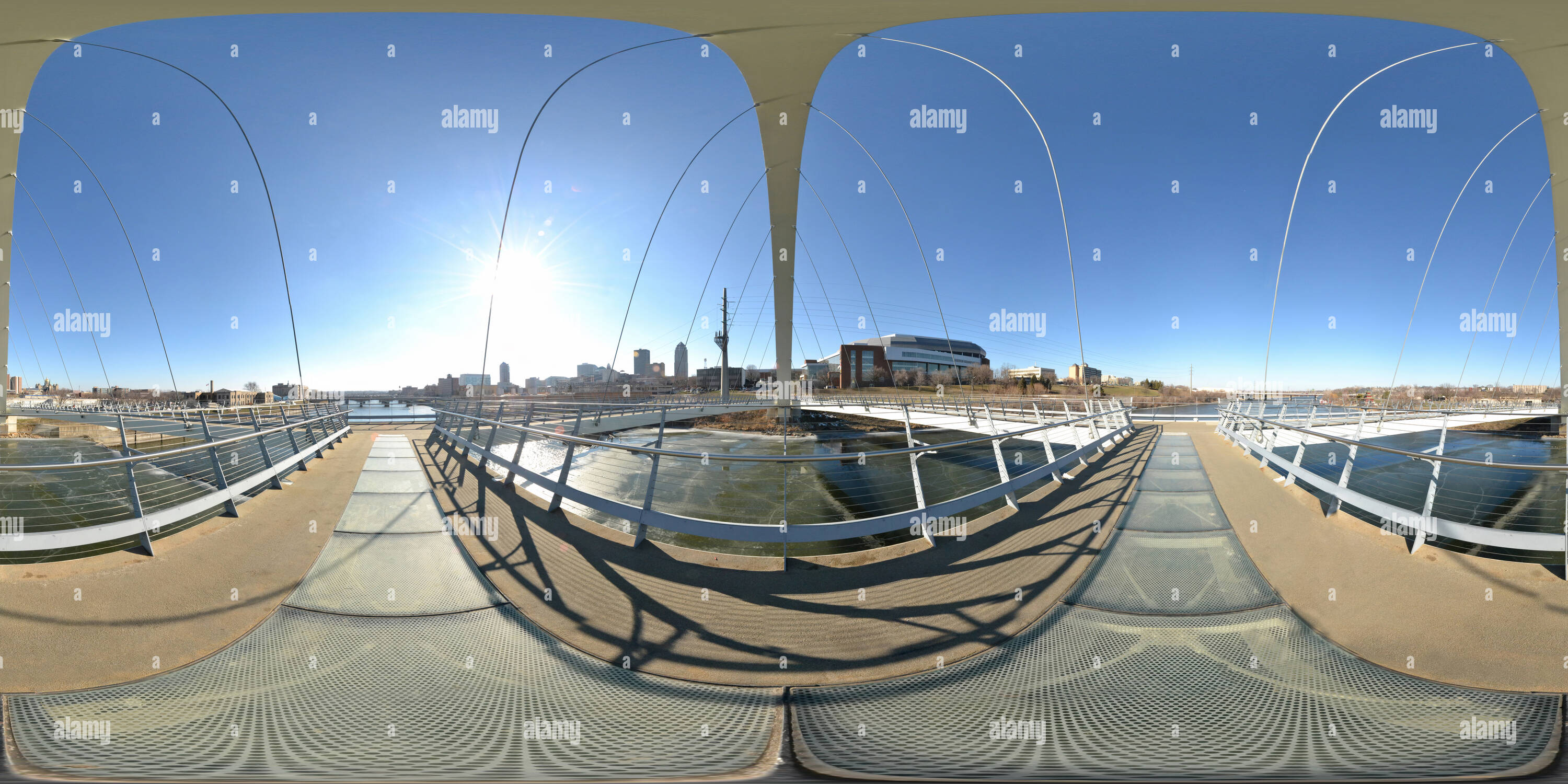 360° view of Center Street Pedestrian Bridge - Alamy