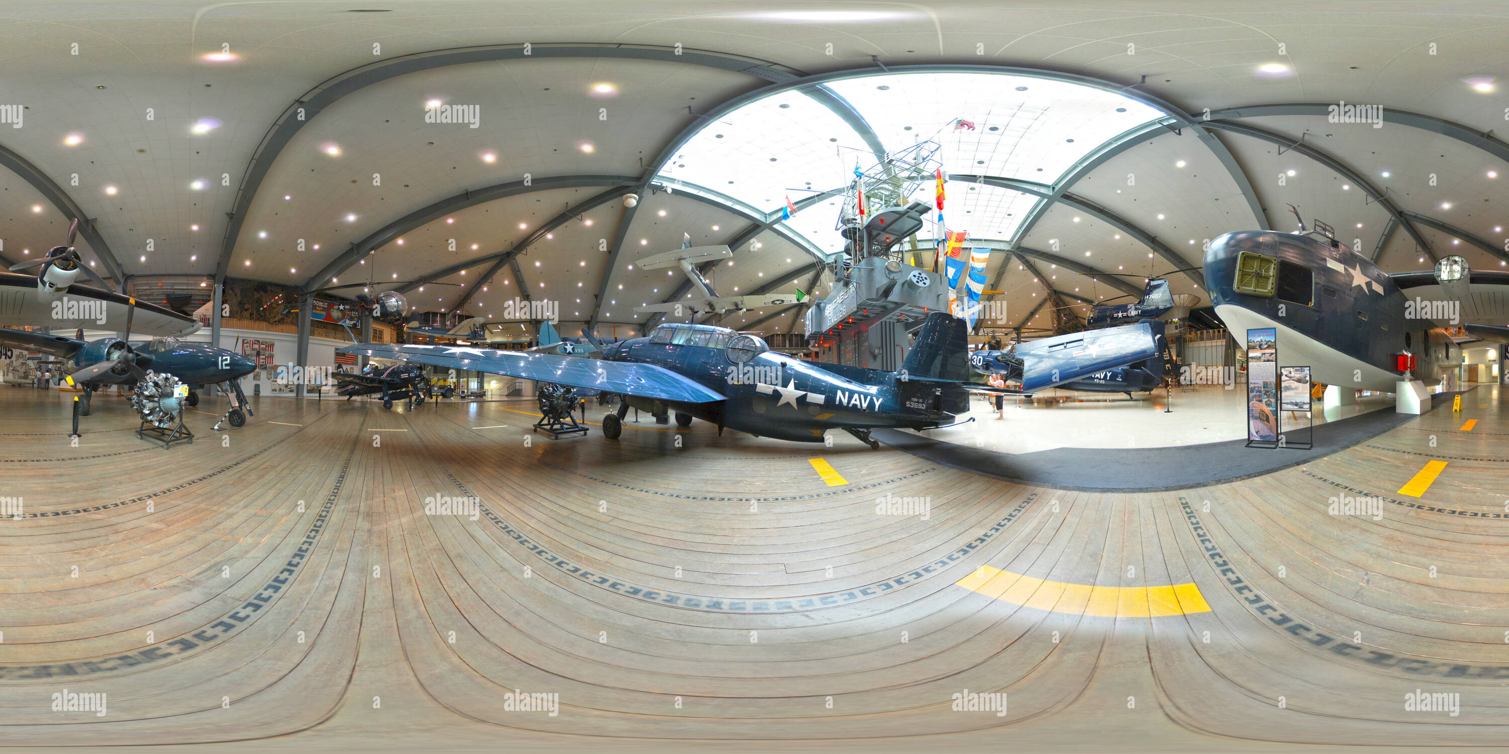 360° view of World War II Section of the National Naval Aviation Museum ...