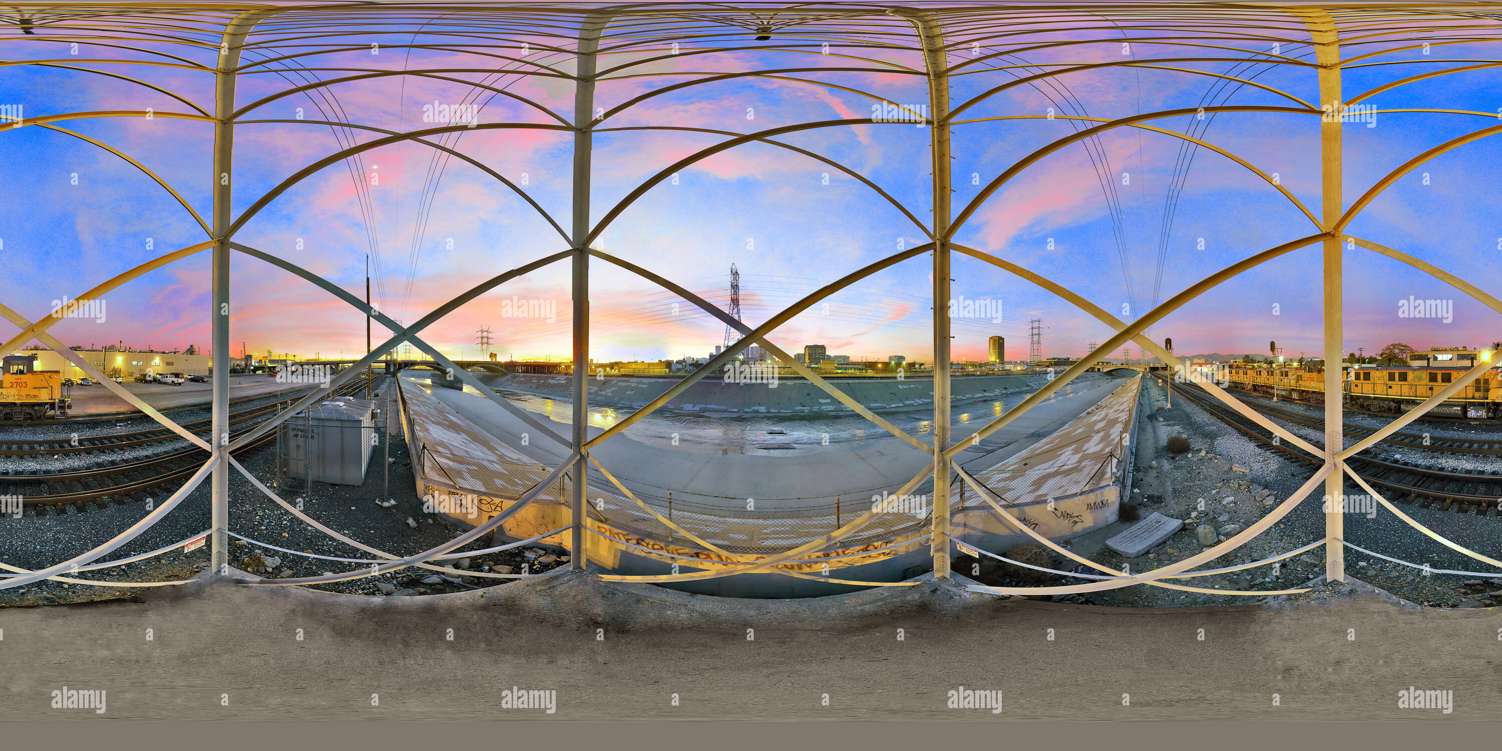 360° view of View From Inside A Powerline Tower - Alamy