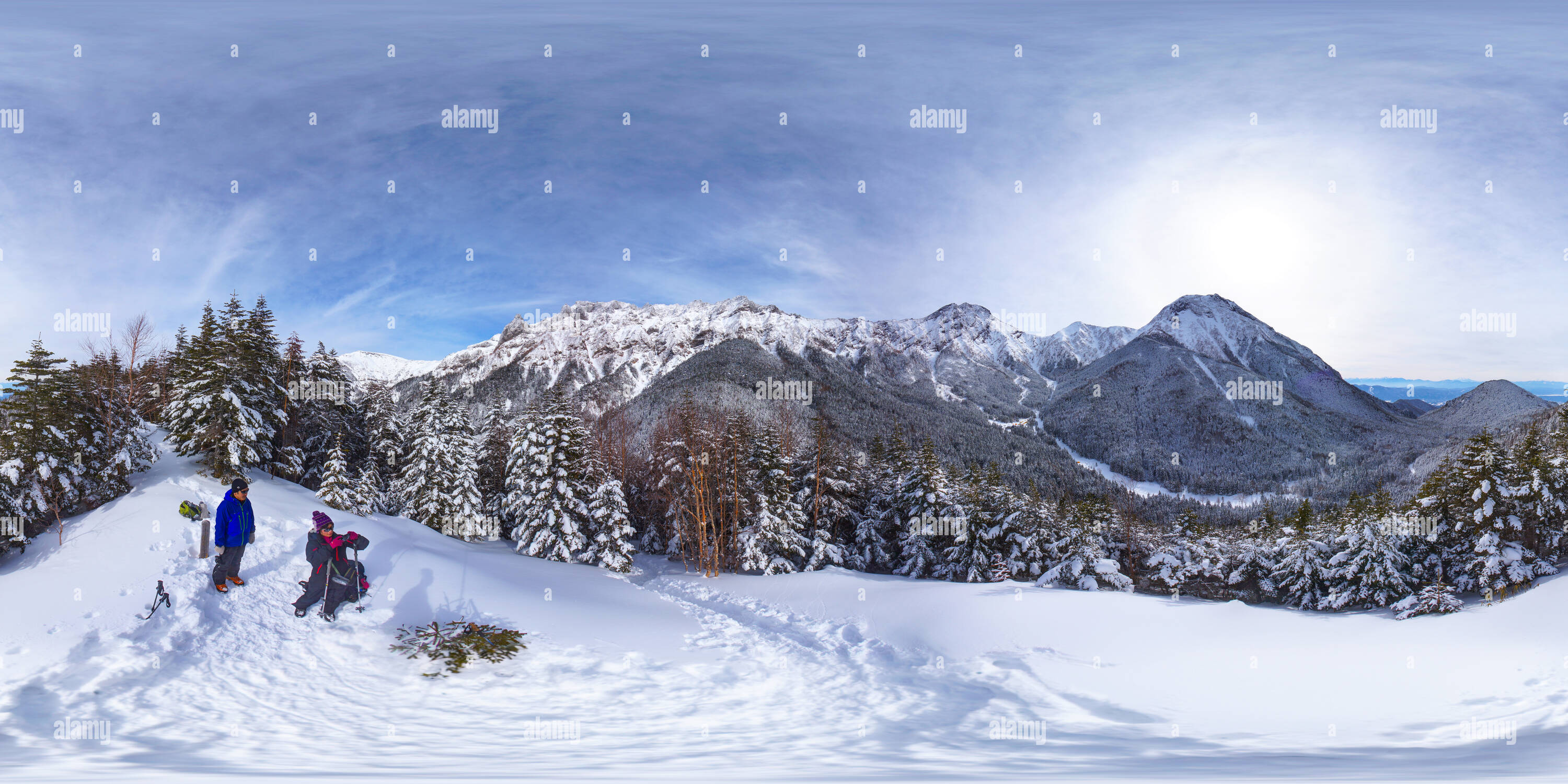 360° view of Yatsugatake Range from Nakayama view point - Alamy