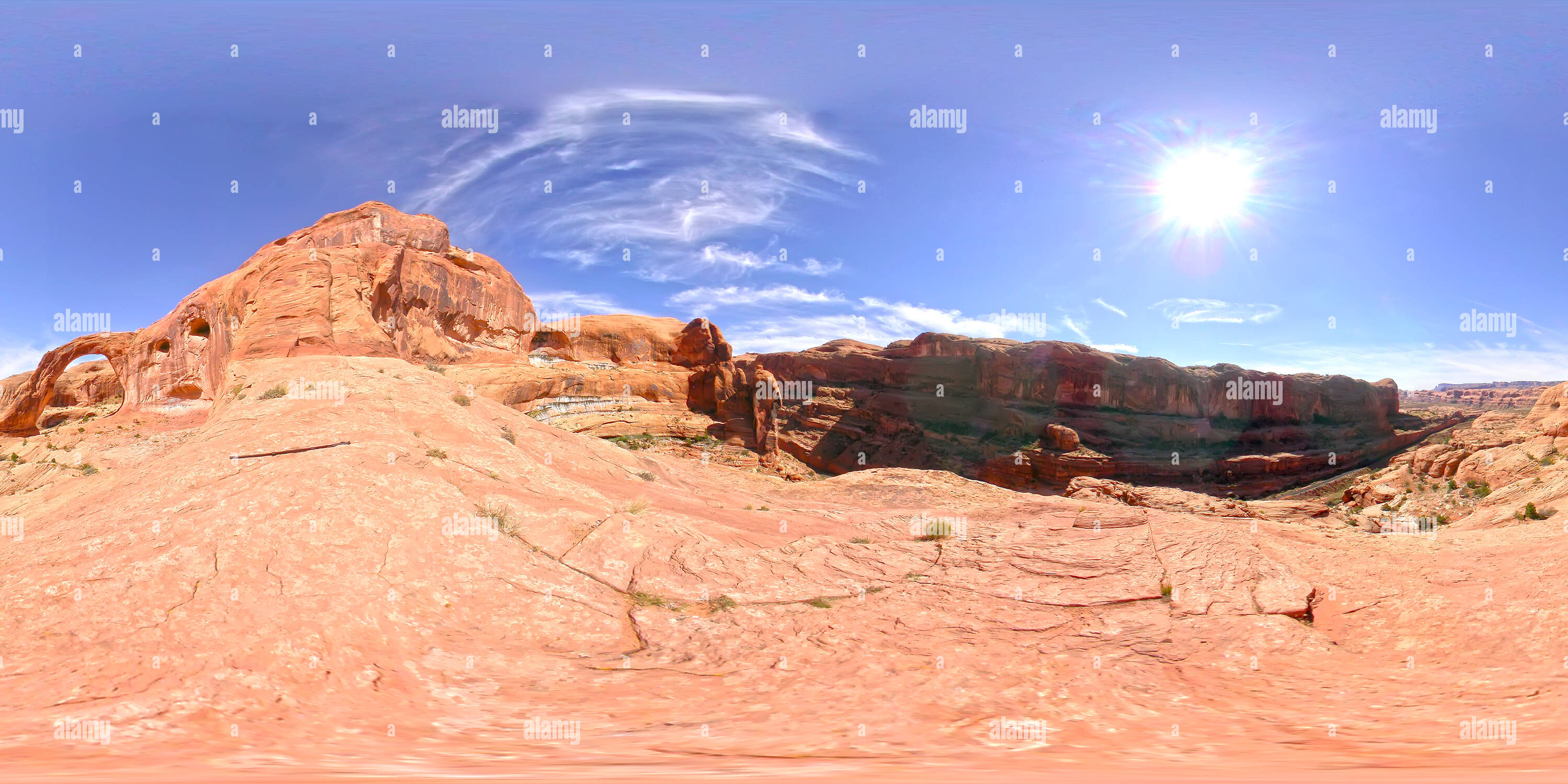 360° view of Corona Arch and Potash Railroad - Alamy