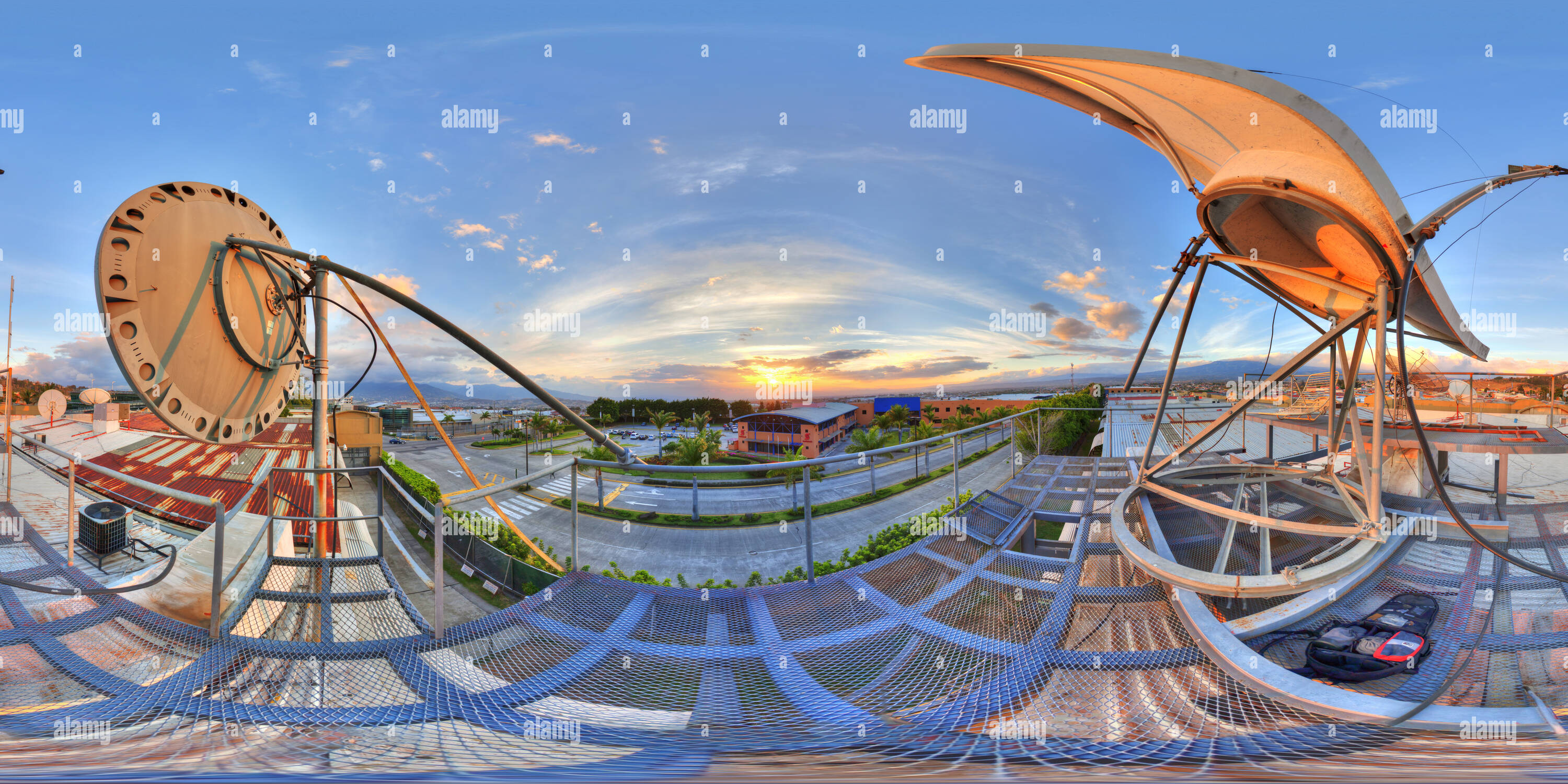 360° view of Pretty sunset in Global Park, La Aurora, Heredia, Costa ...