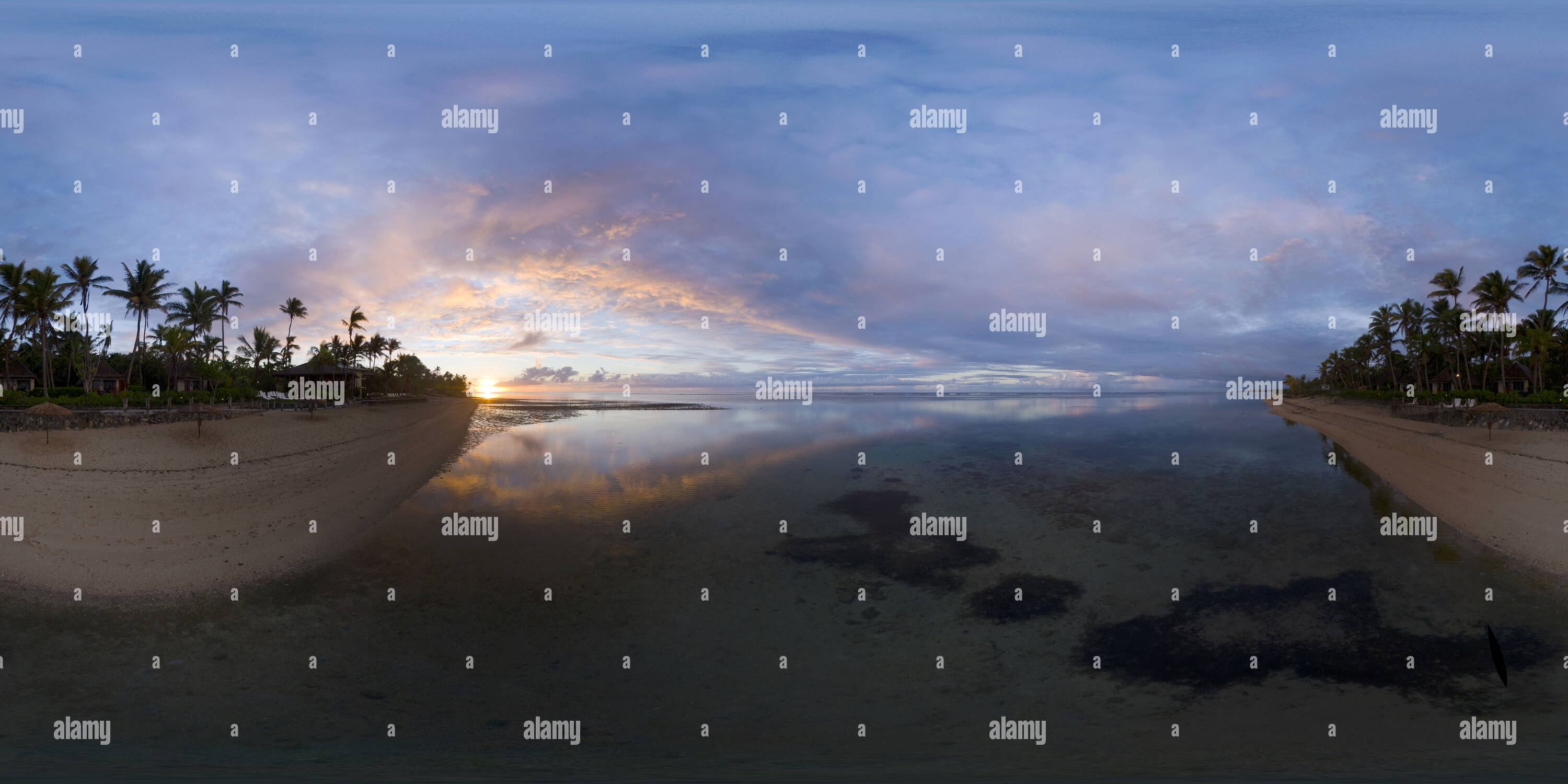 360° view of Sunrise at the Outrigger Resort in Fiji - Alamy