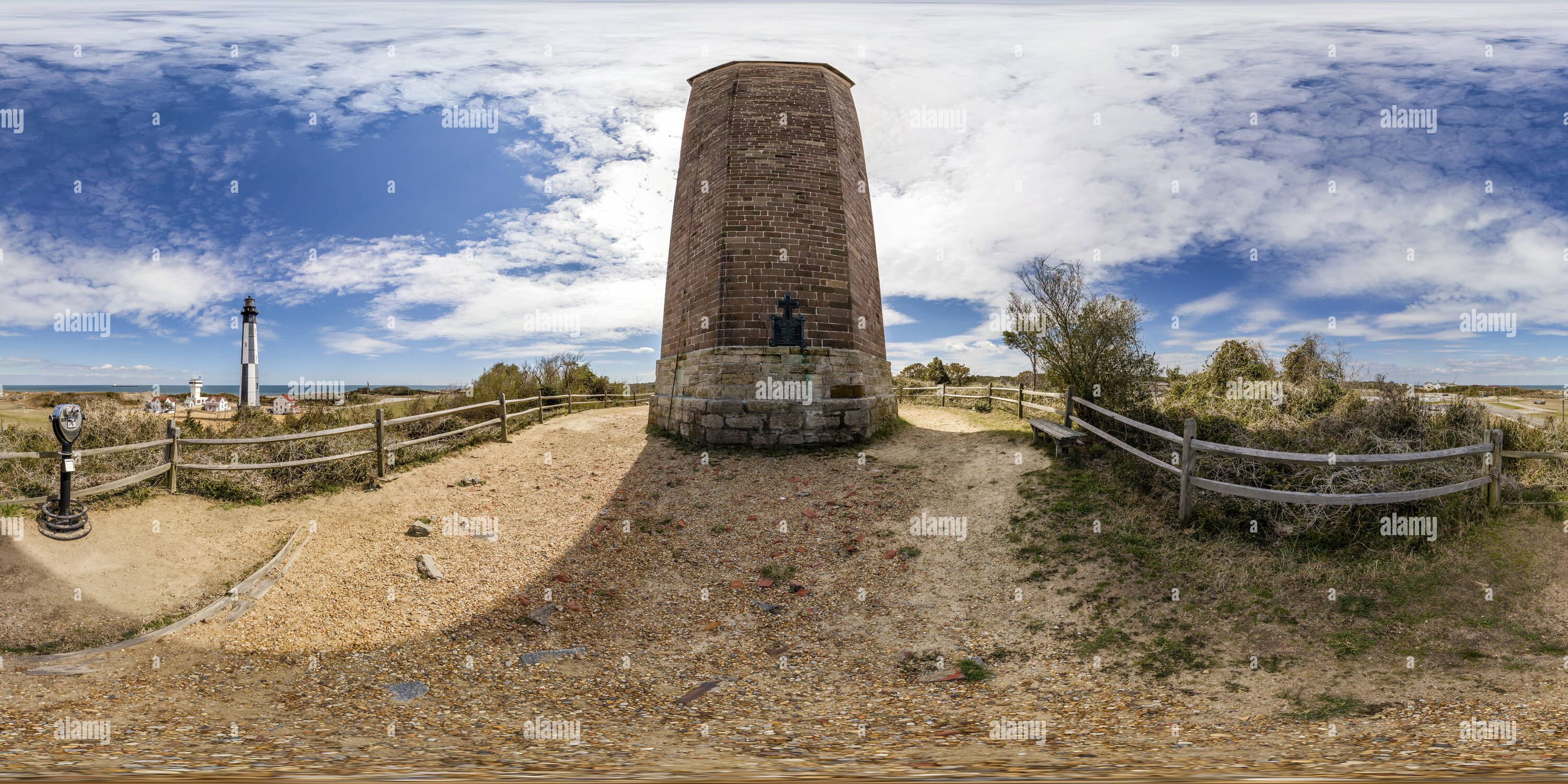 360° view of Rear of the Old Cape Henry Lighthouse at Fort Story - Alamy
