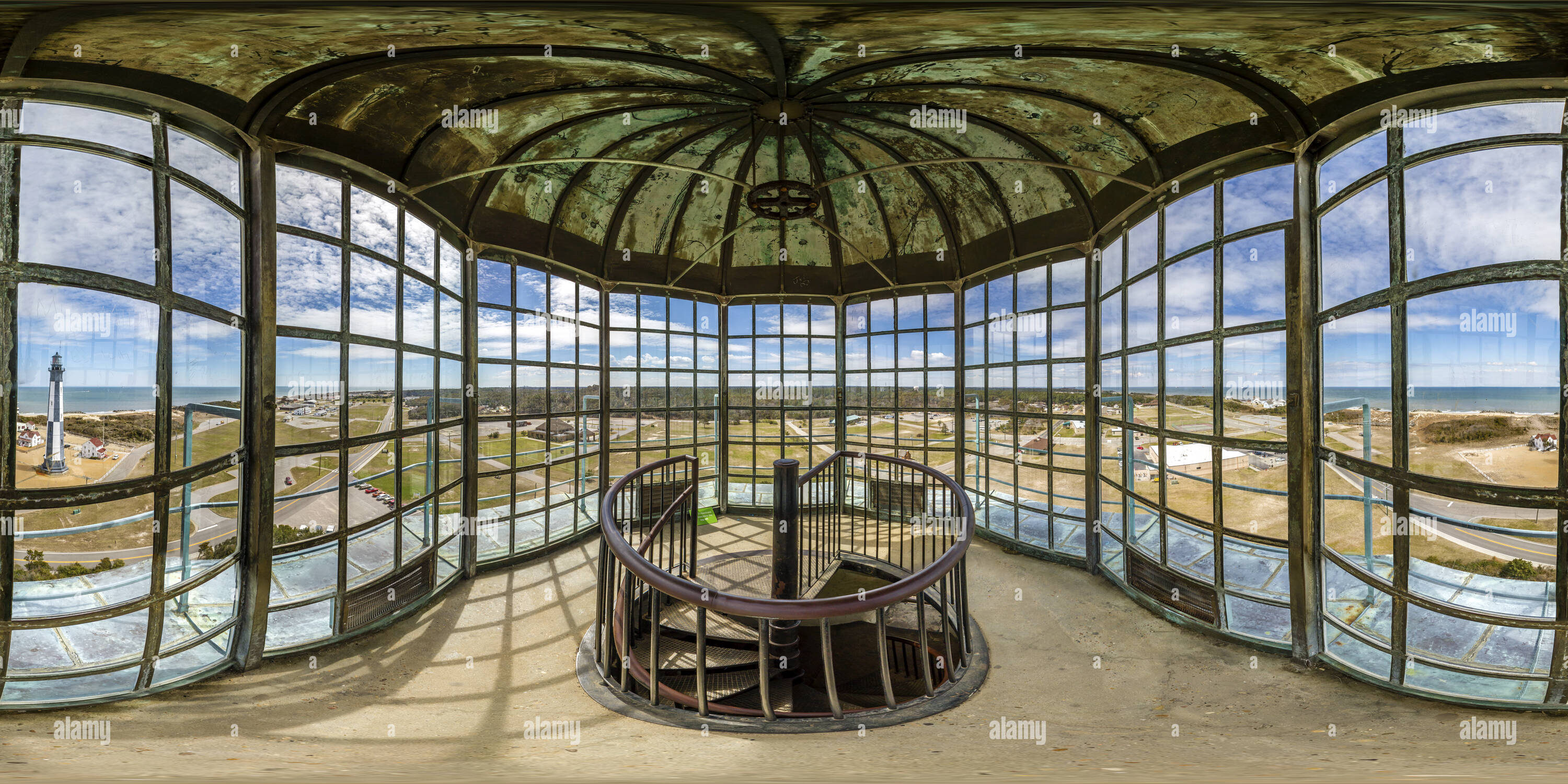 360° view of Inside Old Cape Henry Lighthouse at Fort Story - Alamy