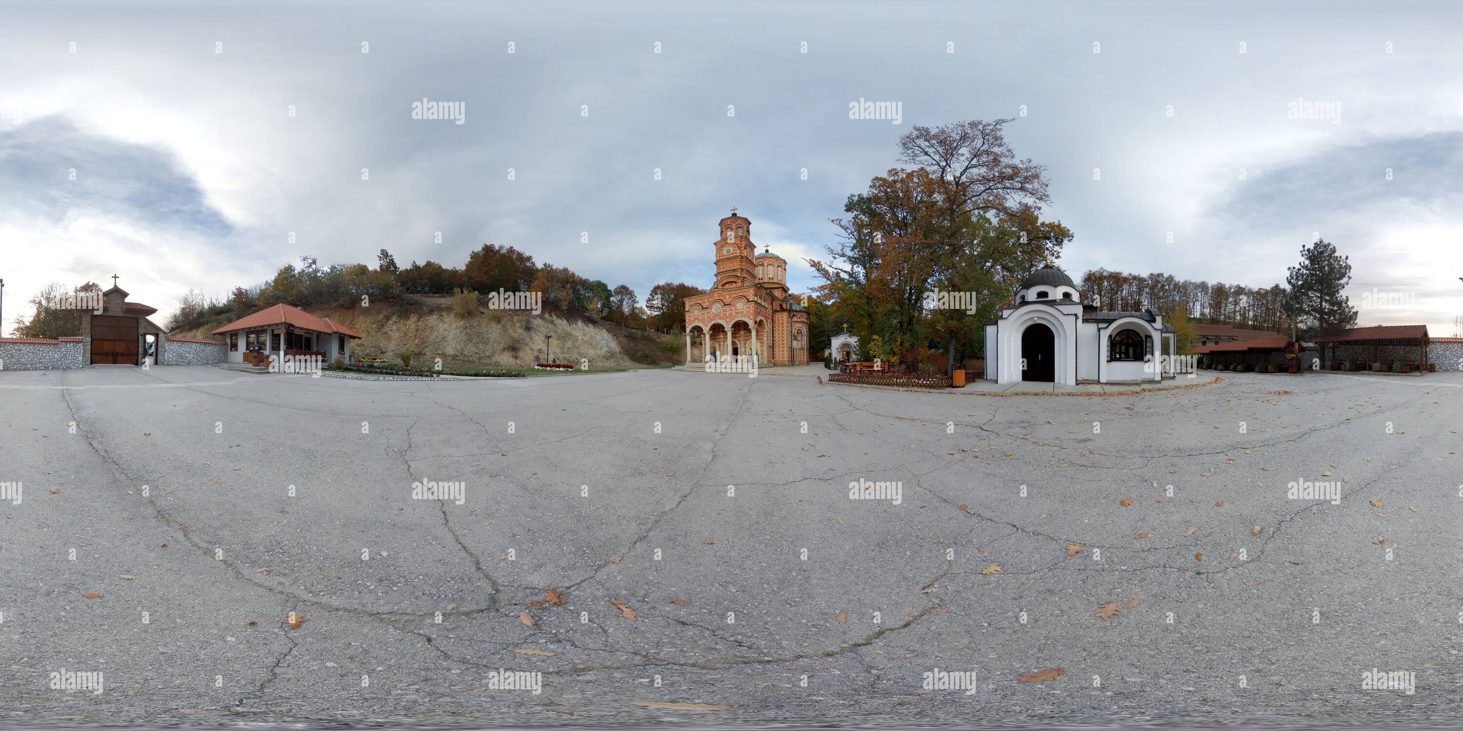 360° view of Manastir Pokrova Presvete Bogorodice, Djunis - Alamy